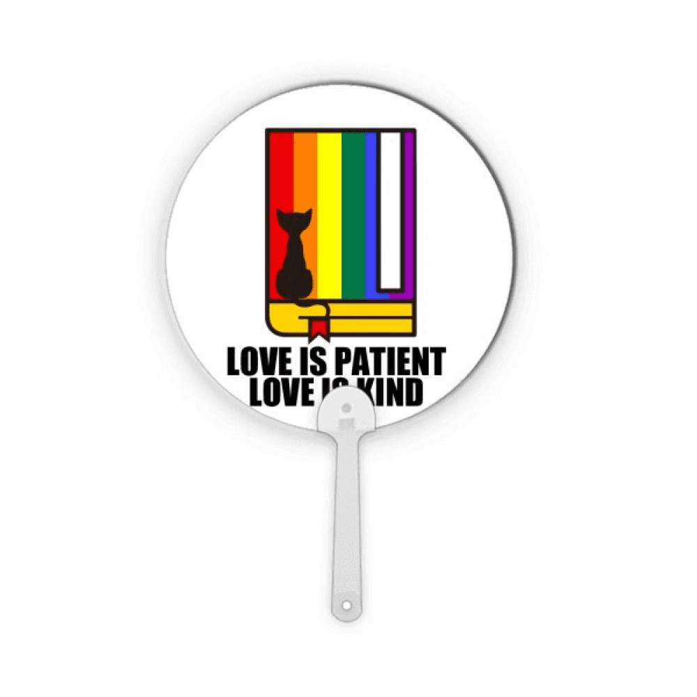 Love Is Patient Love Is Kind Plastic Round Handheld Fan Decorations ...