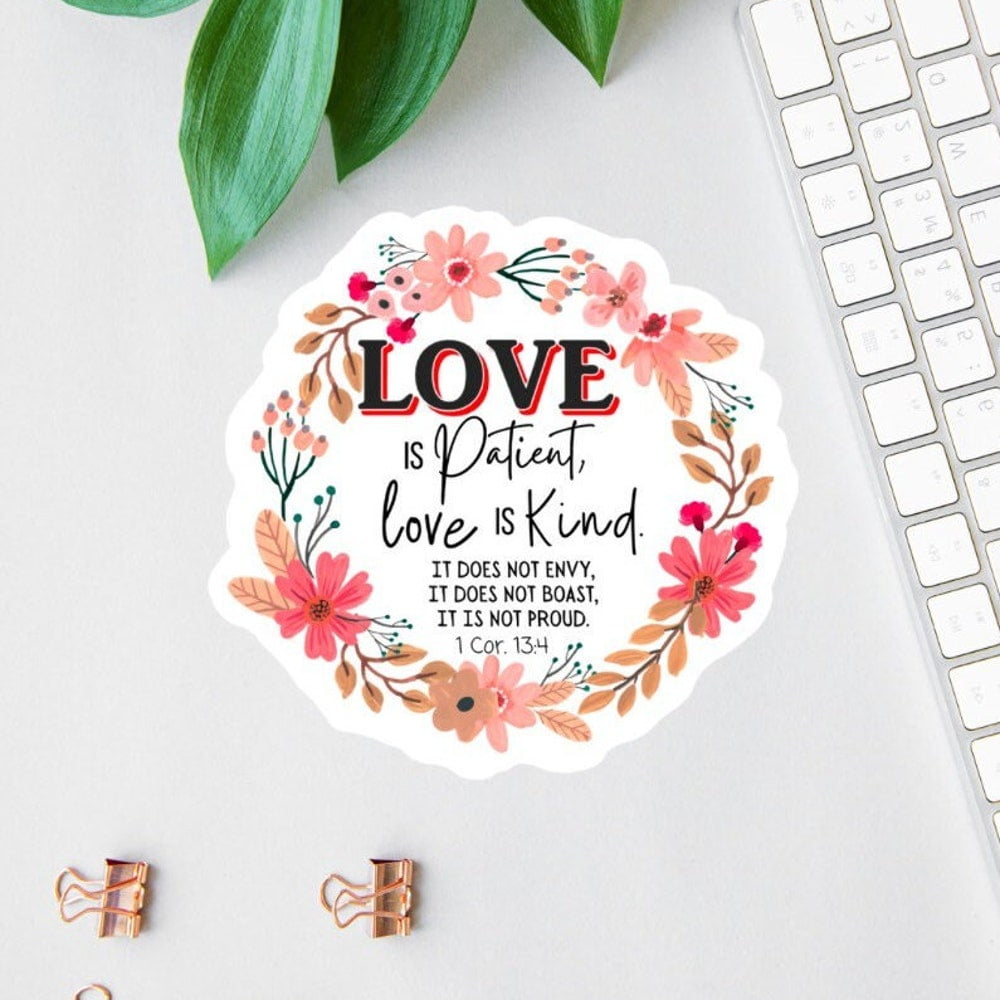 Love Is Sticker, Bible Sticker, Bible Journal Stickers, Scripture Phone ...