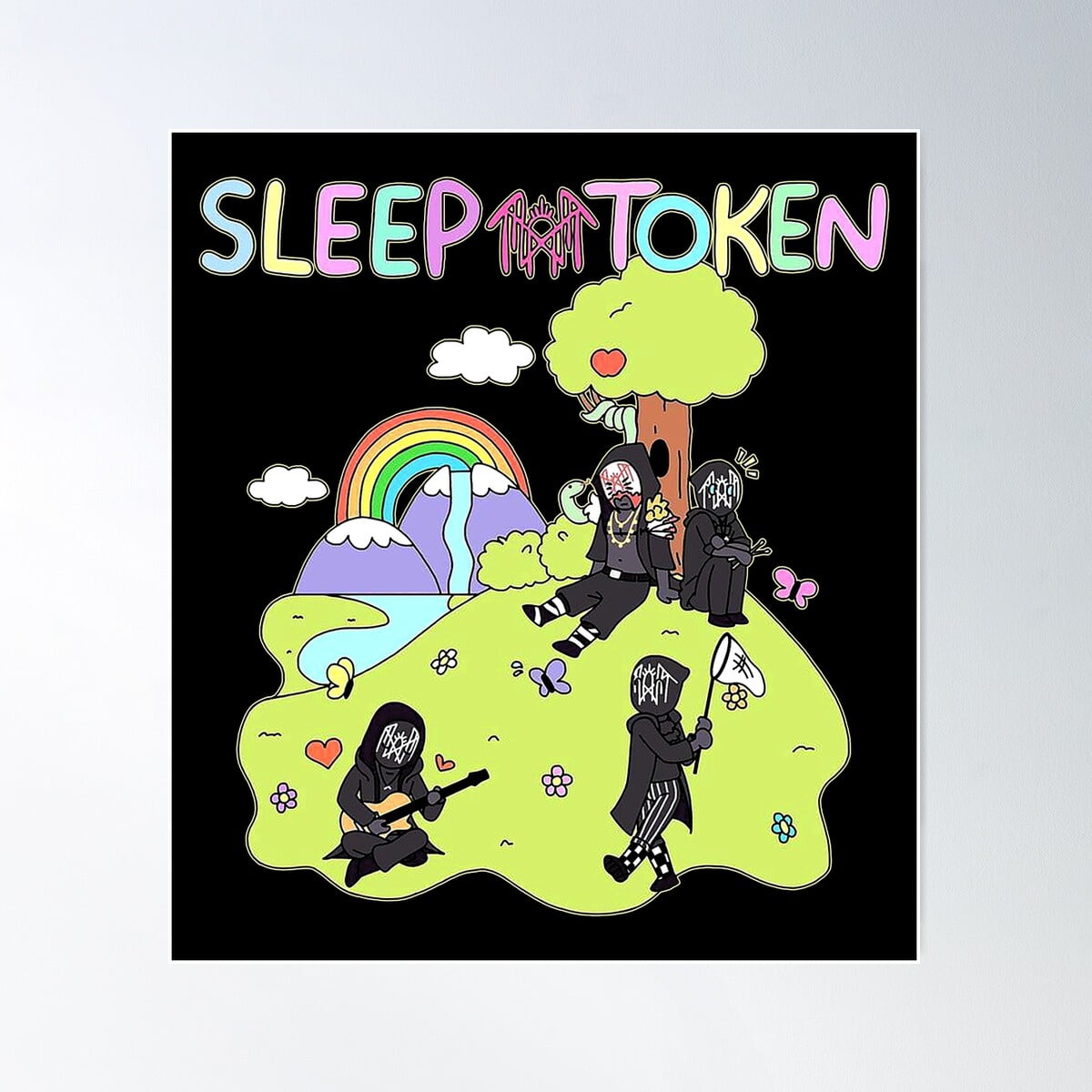 Love Is Swet Cat Skeleton! Slp.Tkn- Sleep Token Poster Wall Art, Modern ...