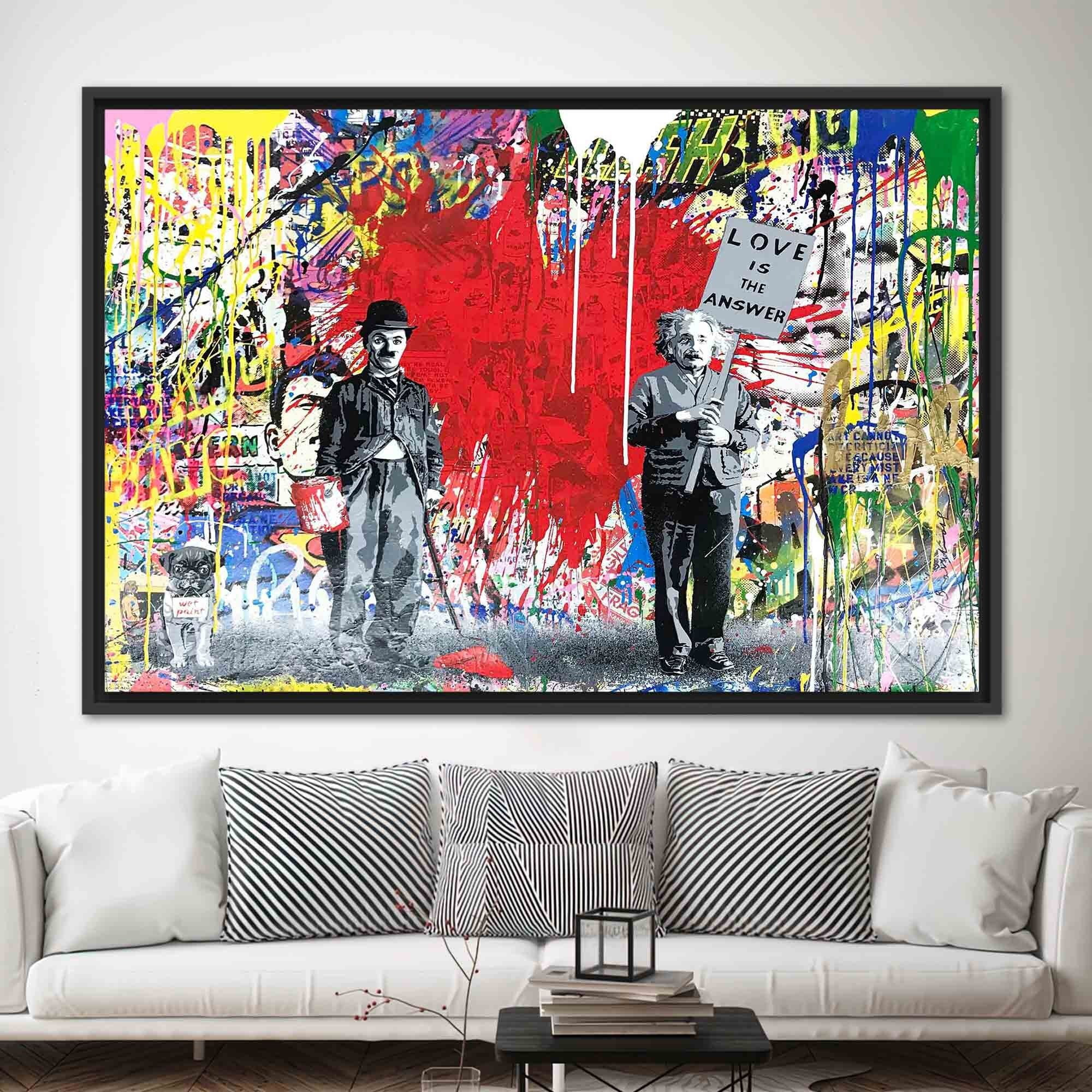Love Is The Answer Art, Abstract Artwork, Banksy Wall Art, Graffiti ...