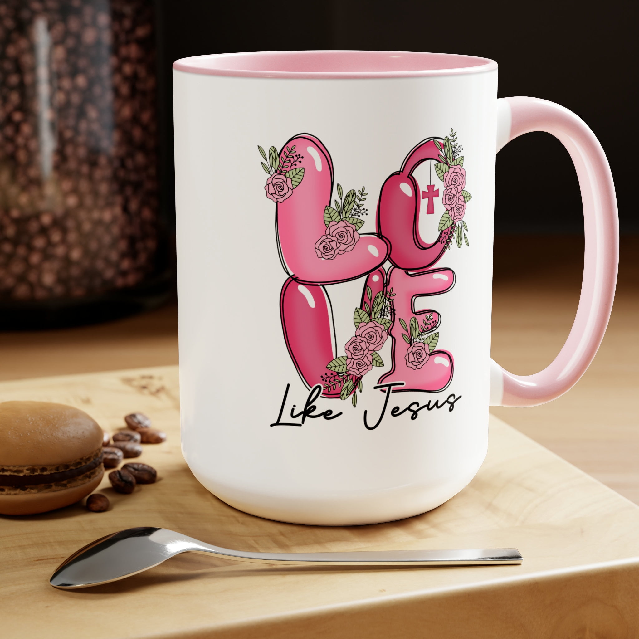 Love Is in the Air Balloon Dog Mug, Cute Valentine's Day Coffee Cup ...