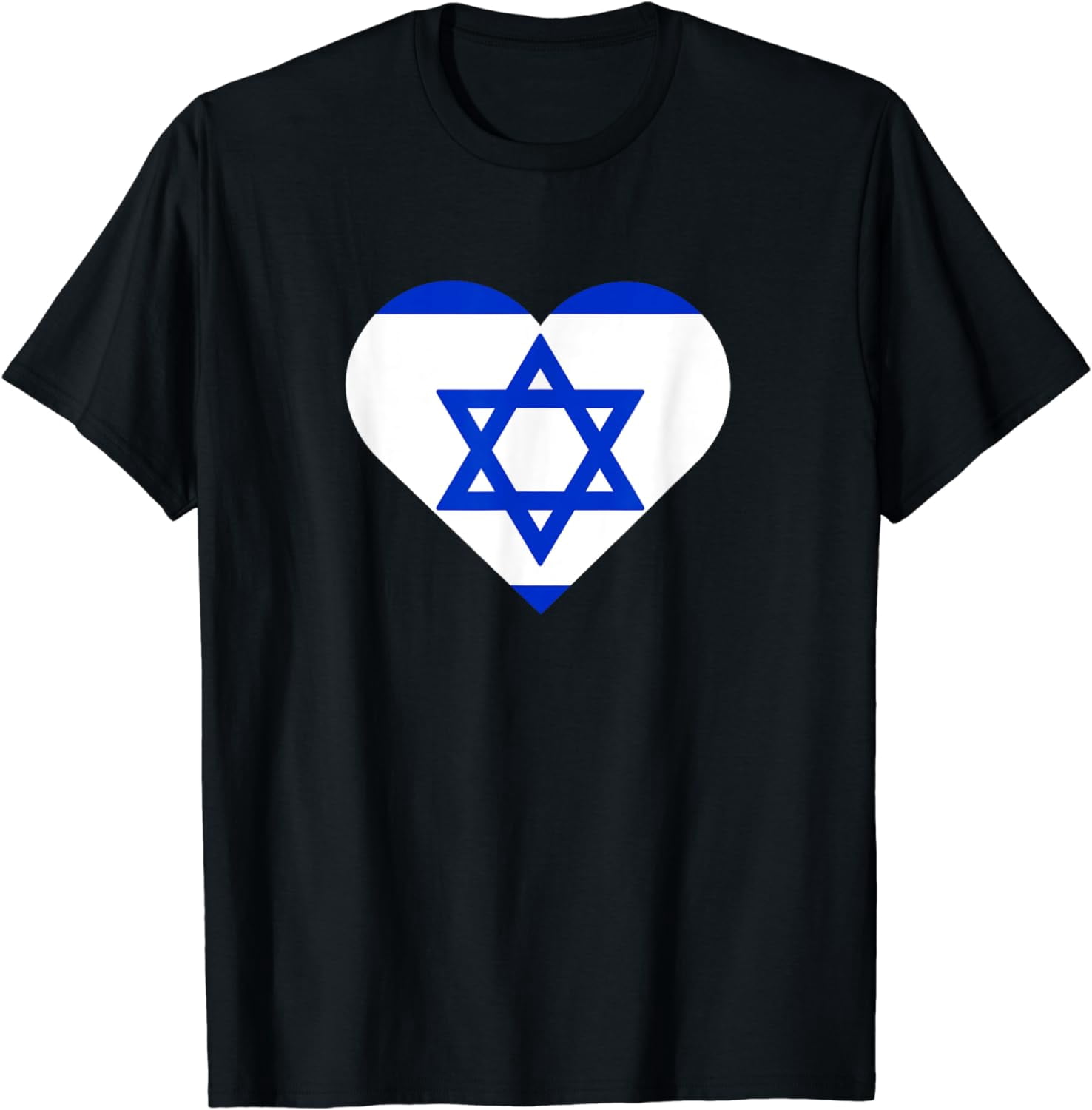 Love Israel Heart Flag | Jerusalem Jewish Star of David Flag Cotton T ...