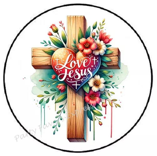 Love Jesus Cross Stickers Party Favors Phone Decal Water Bottle ...