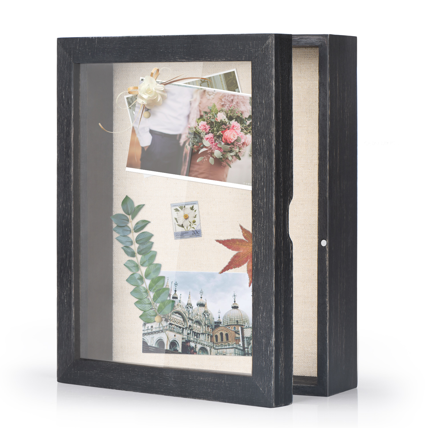 Love-KANKEI Shadow Box Frame 8x10 Shadow Box Display Case with Linen ...