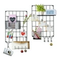 Love-KANKEI Wall Grid Panel Wire Grid Panel Set of 2 for Wall ...