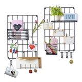 Love-KANKEI Wall Grid Panel Wire Grid Panel Set of 2 for Wall ...