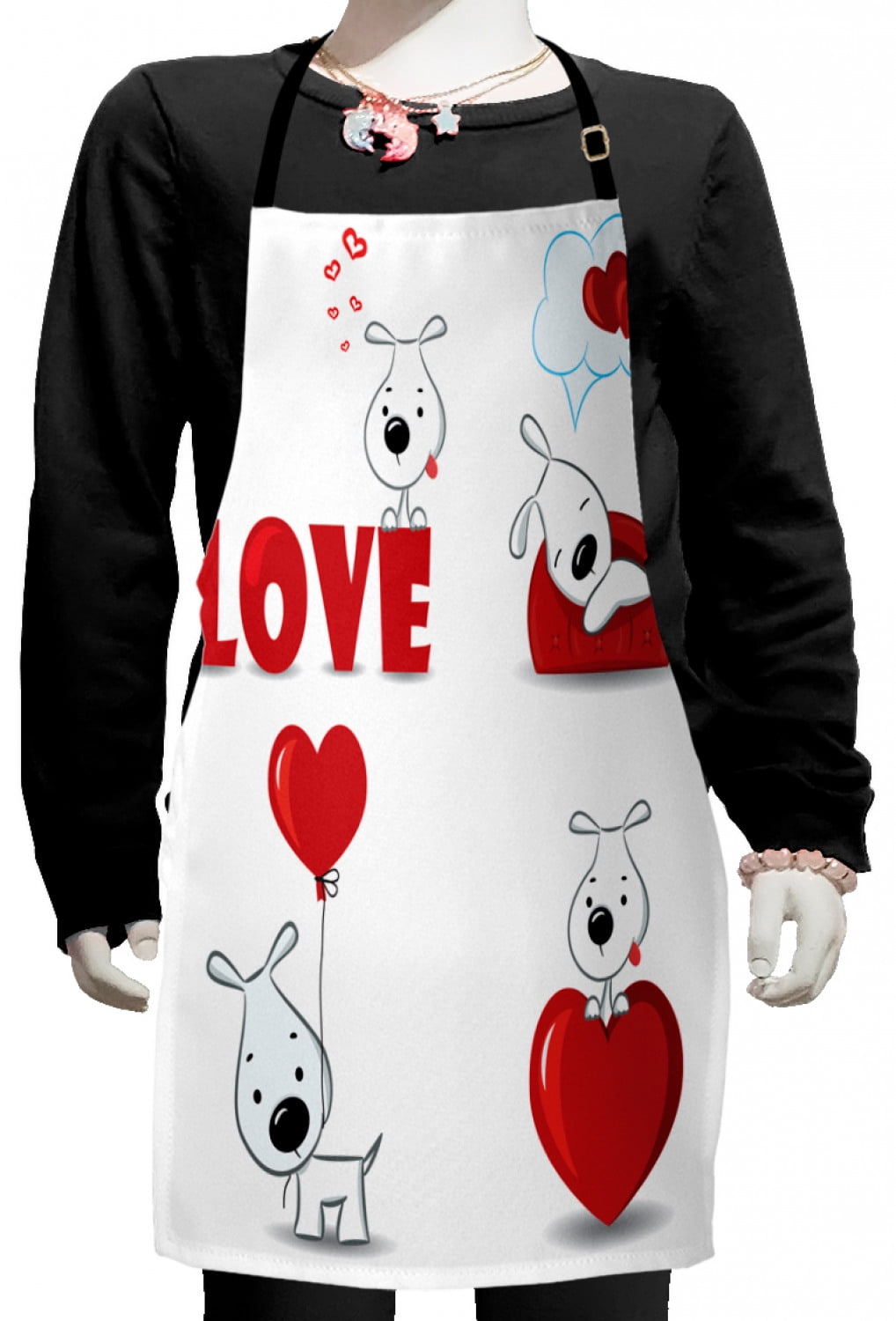Love Kids Apron, Funny Dogs with Heart My Pet Best Friends Companions ...