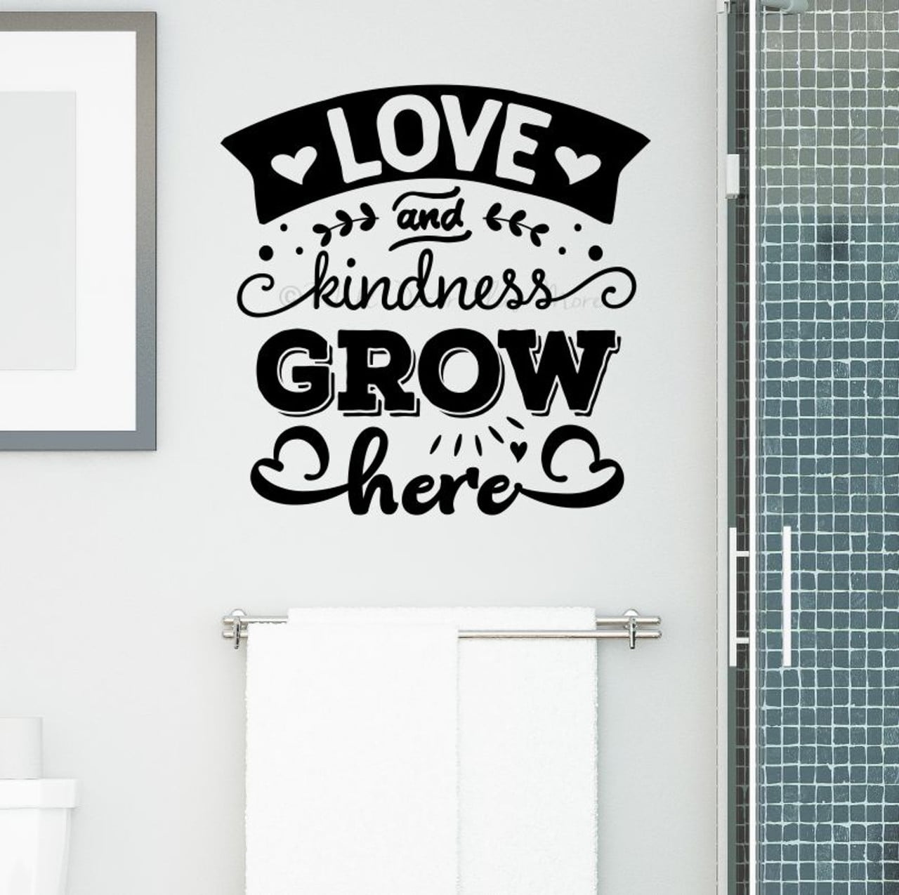 Love Kindness Grow Here Inspirational Vinyl Wall Art - Inspirational ...