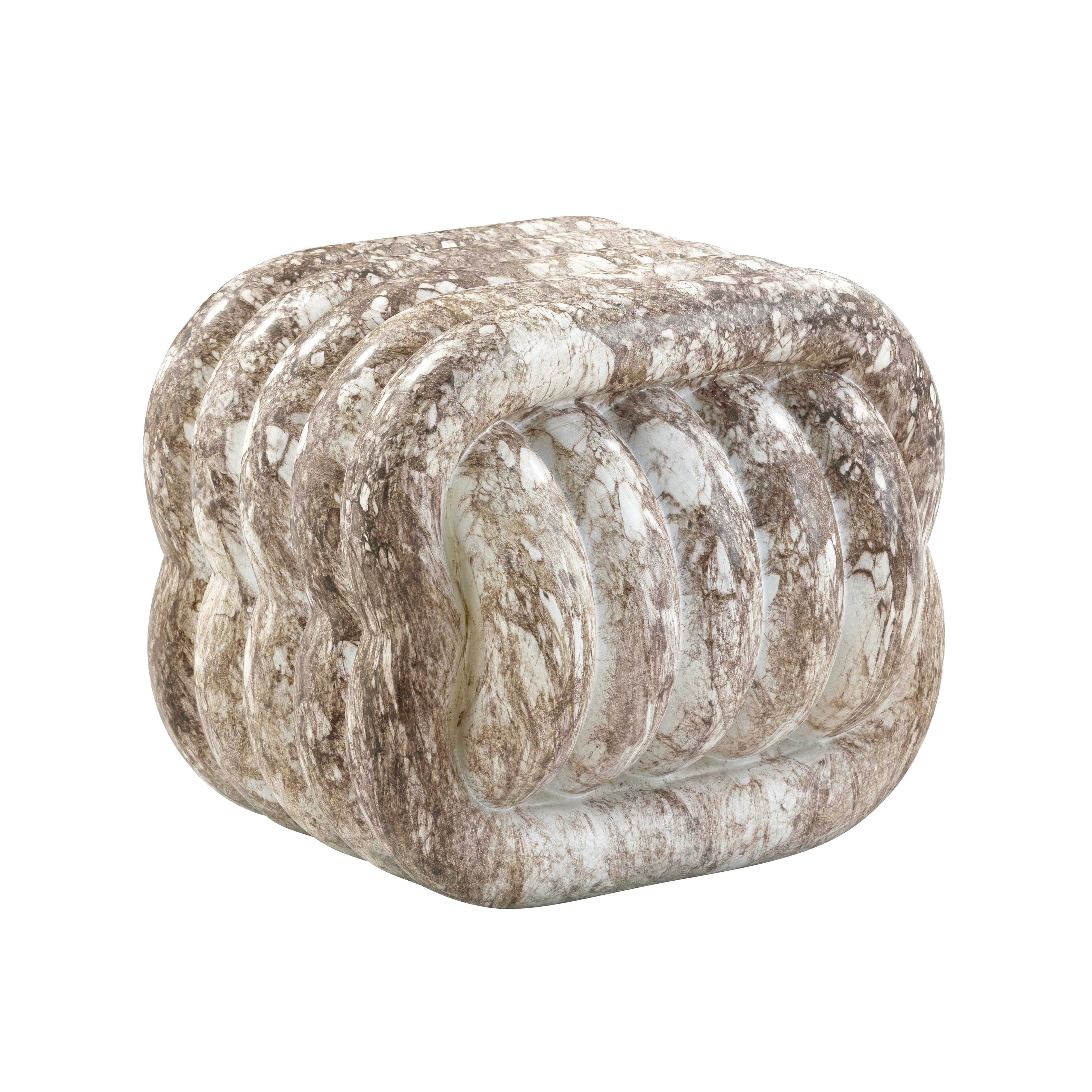 Love Knot Grey Faux Marble Indoor / Outdoor Accent Stool - Walmart.com
