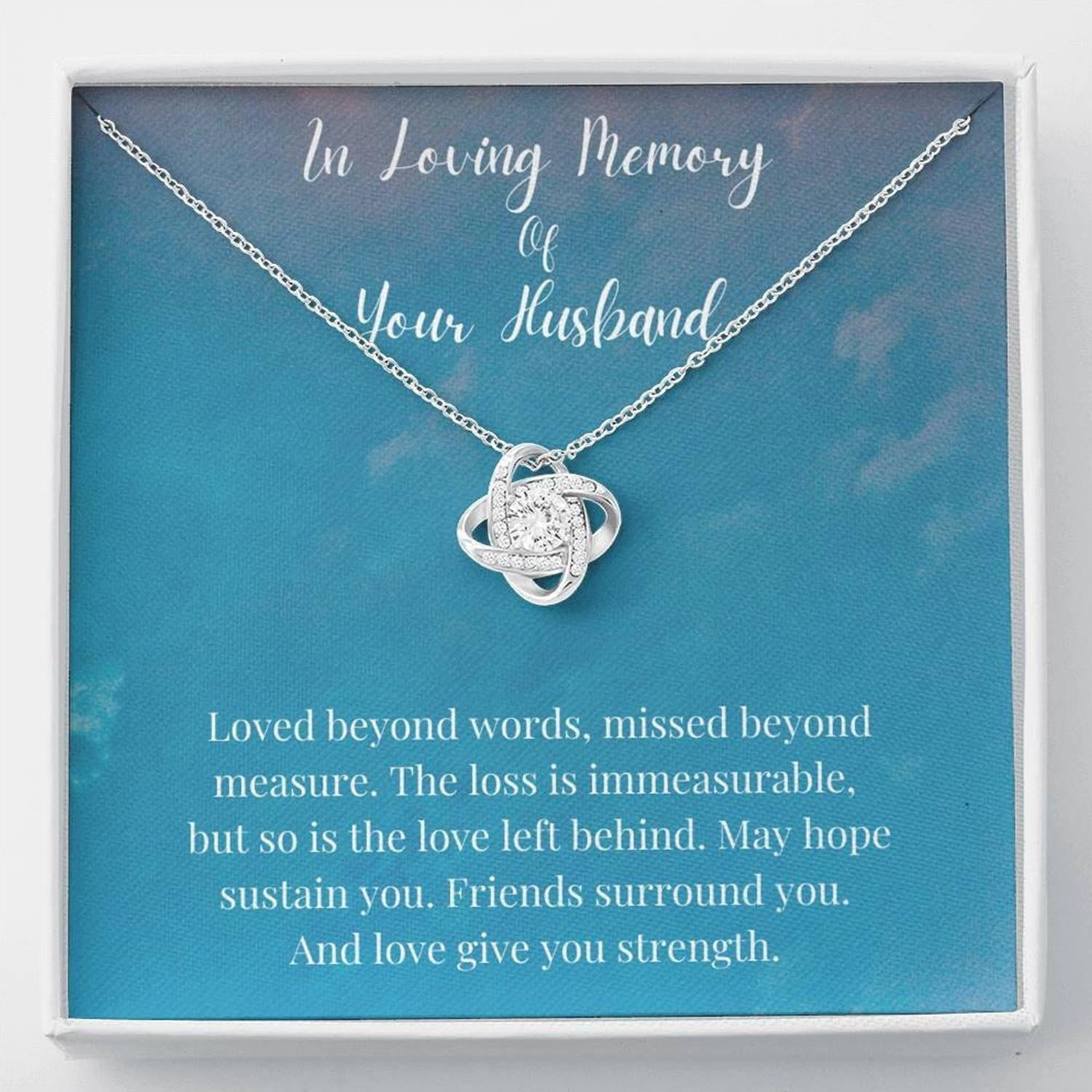 Love Knot Necklace, In Loving Memory Of Your Husband, Memorial Gifts ...