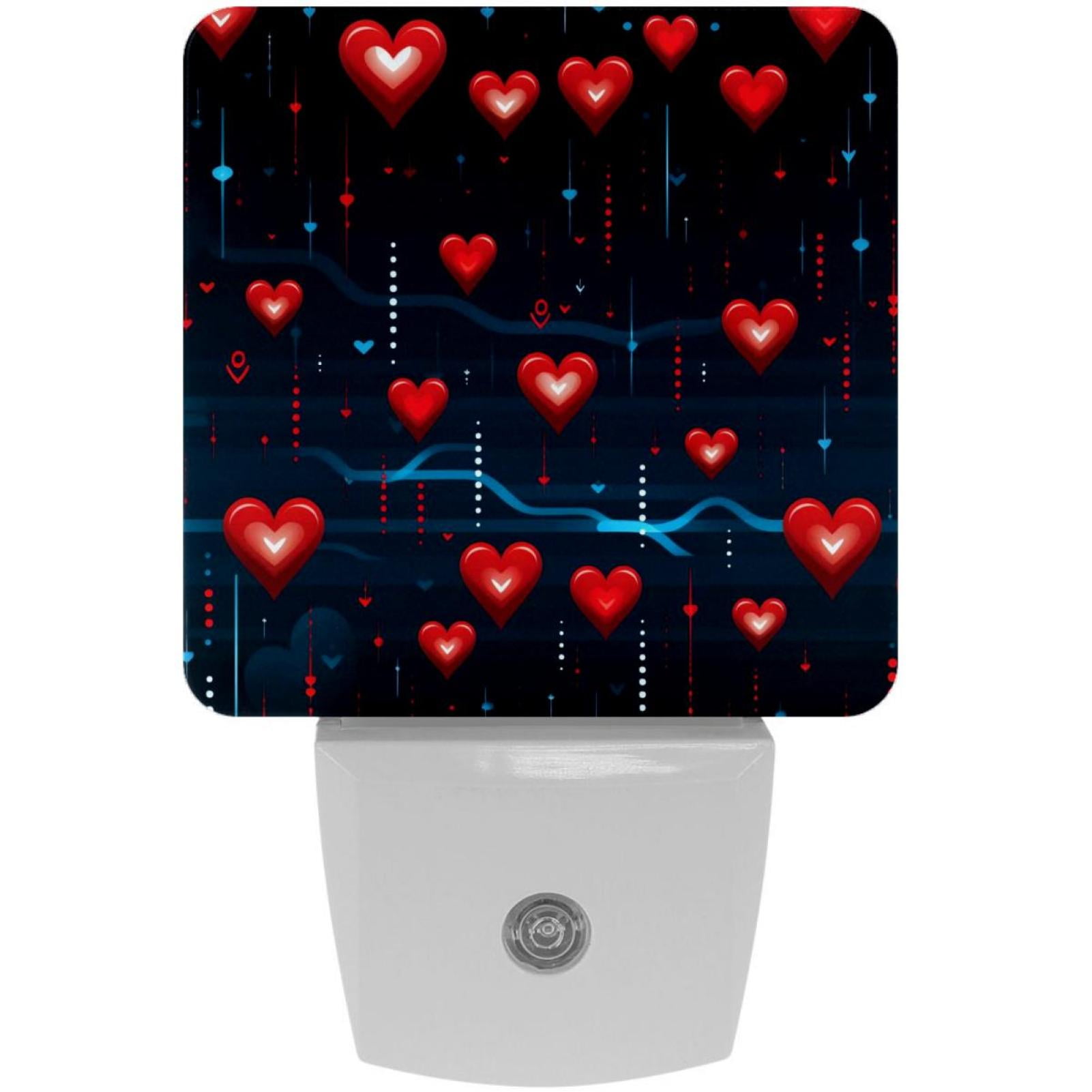 Love LED Square Night Lights - Modern Design, Soft Glow, Energy ...