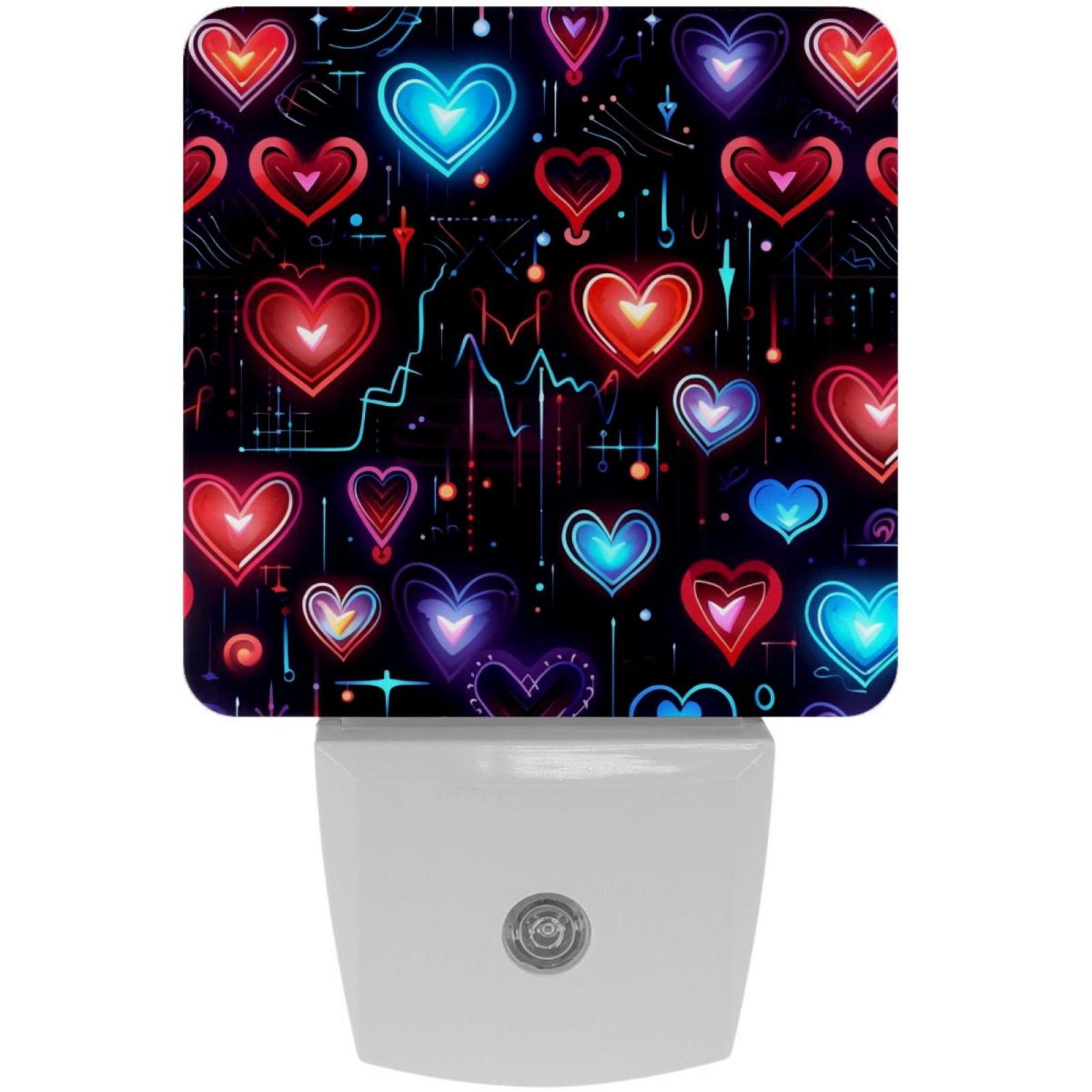 Love LED Square Night Lights - Modern Design, Soft Glow, Energy ...