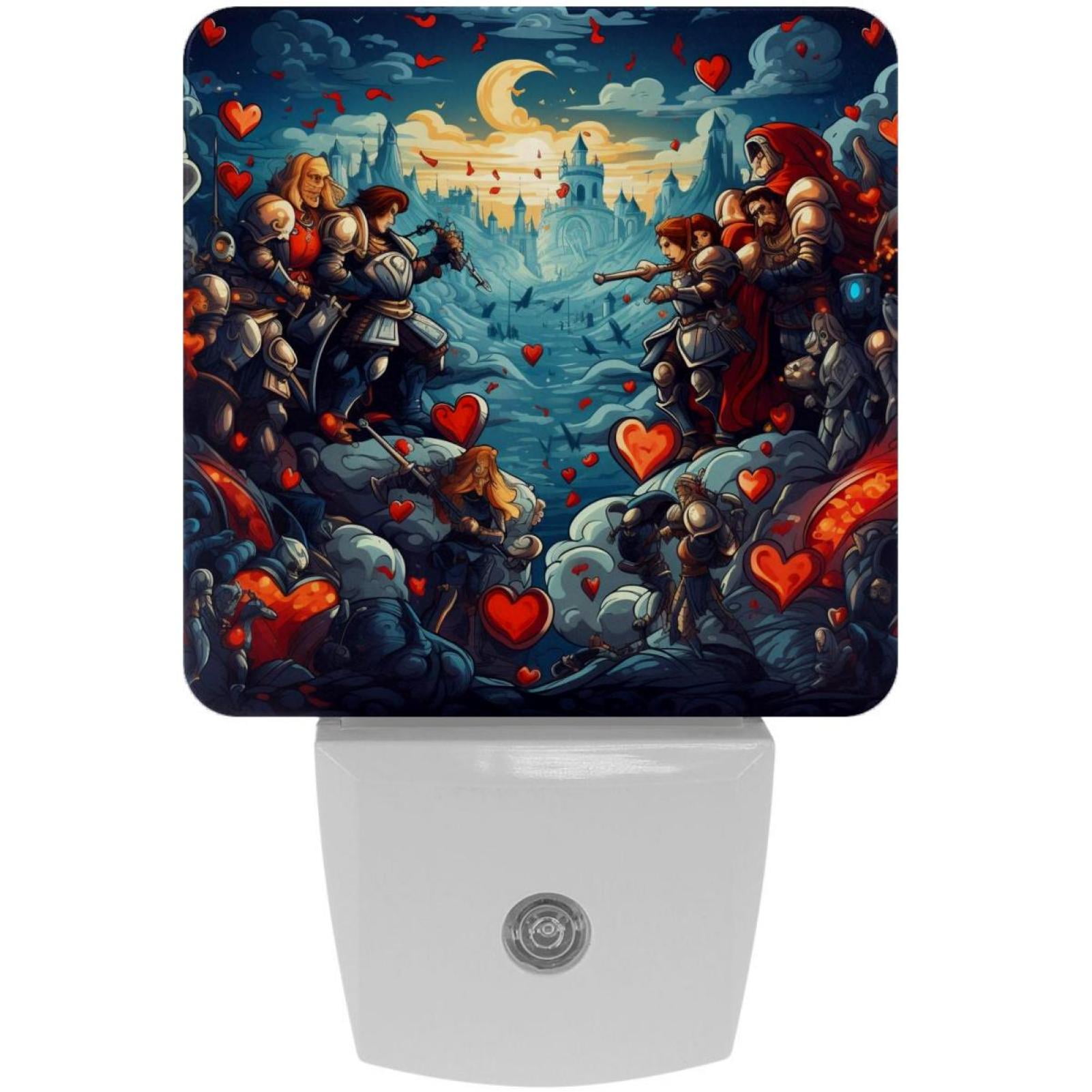 Love LED Square Night Lights for Bedroom and Living Room, Decorative ...