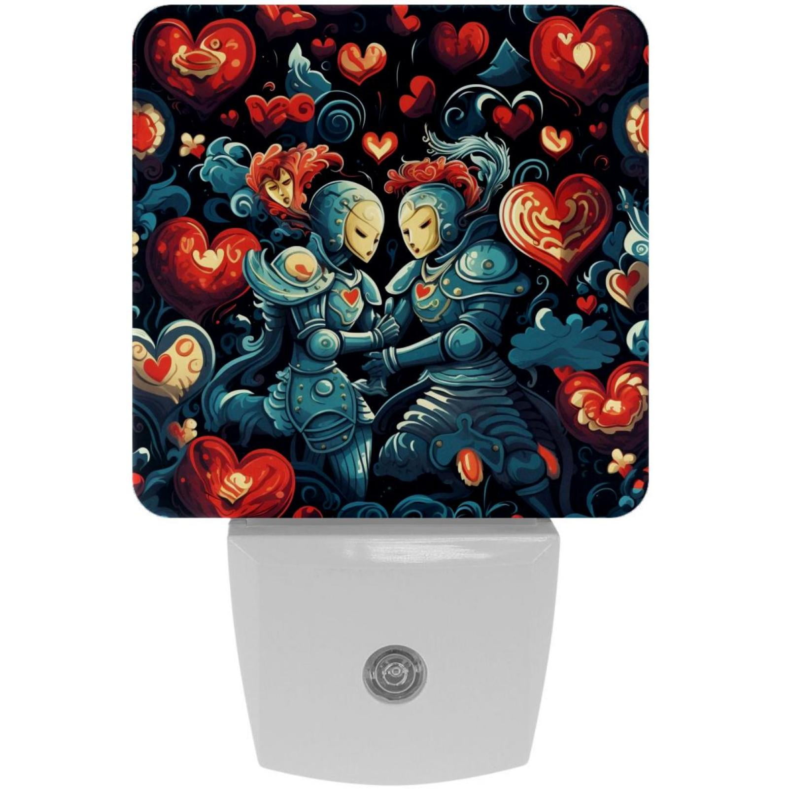 Love LED Square Night Lights for Bedroom and Living Room, Decorative Mood Lighting with Remote ...