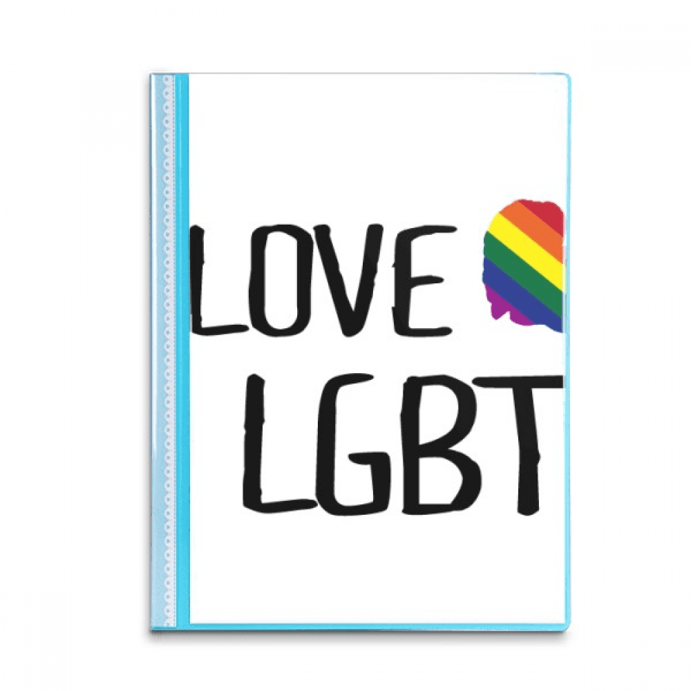 Love LGBT Rainbow Ink Heart Book Sheet Protectors Portfolio Binder ...