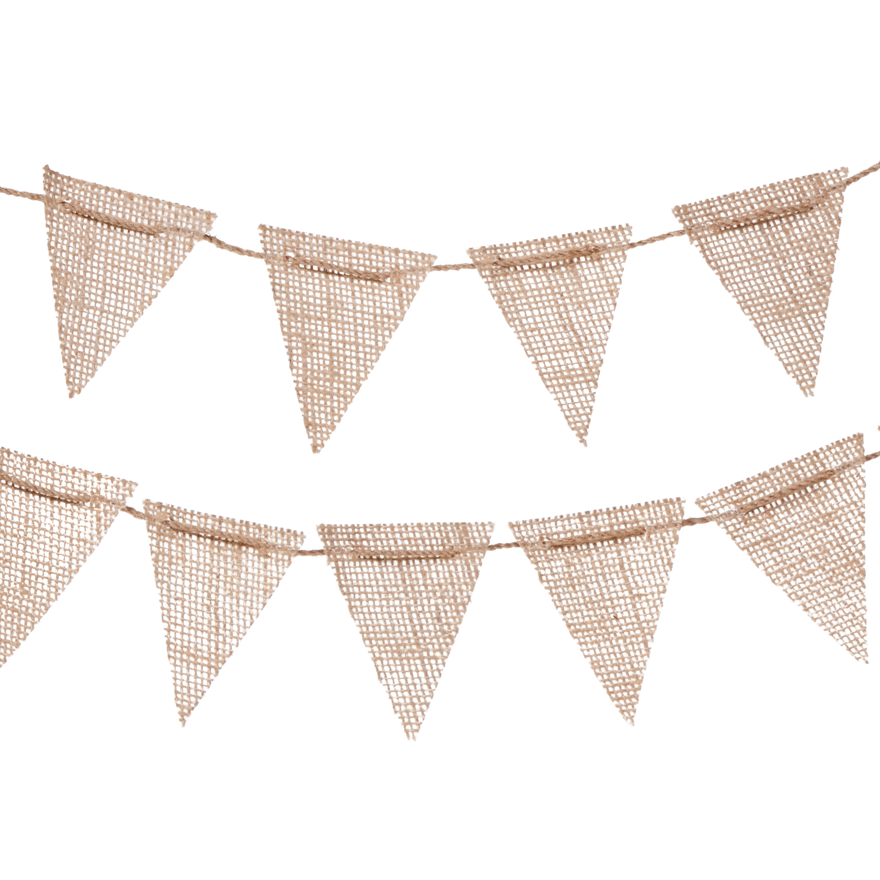 Love, Laugh, Craft Decorative Jute Burlap Mini Pennant Banner Set, 4 ...