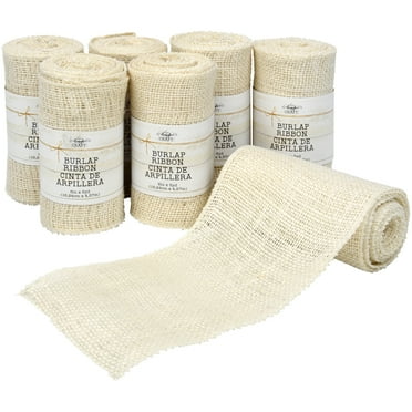 Love, Laugh, Craft Jute Burlap Roll Precut, Finished Edges, 6"W x 5 ...
