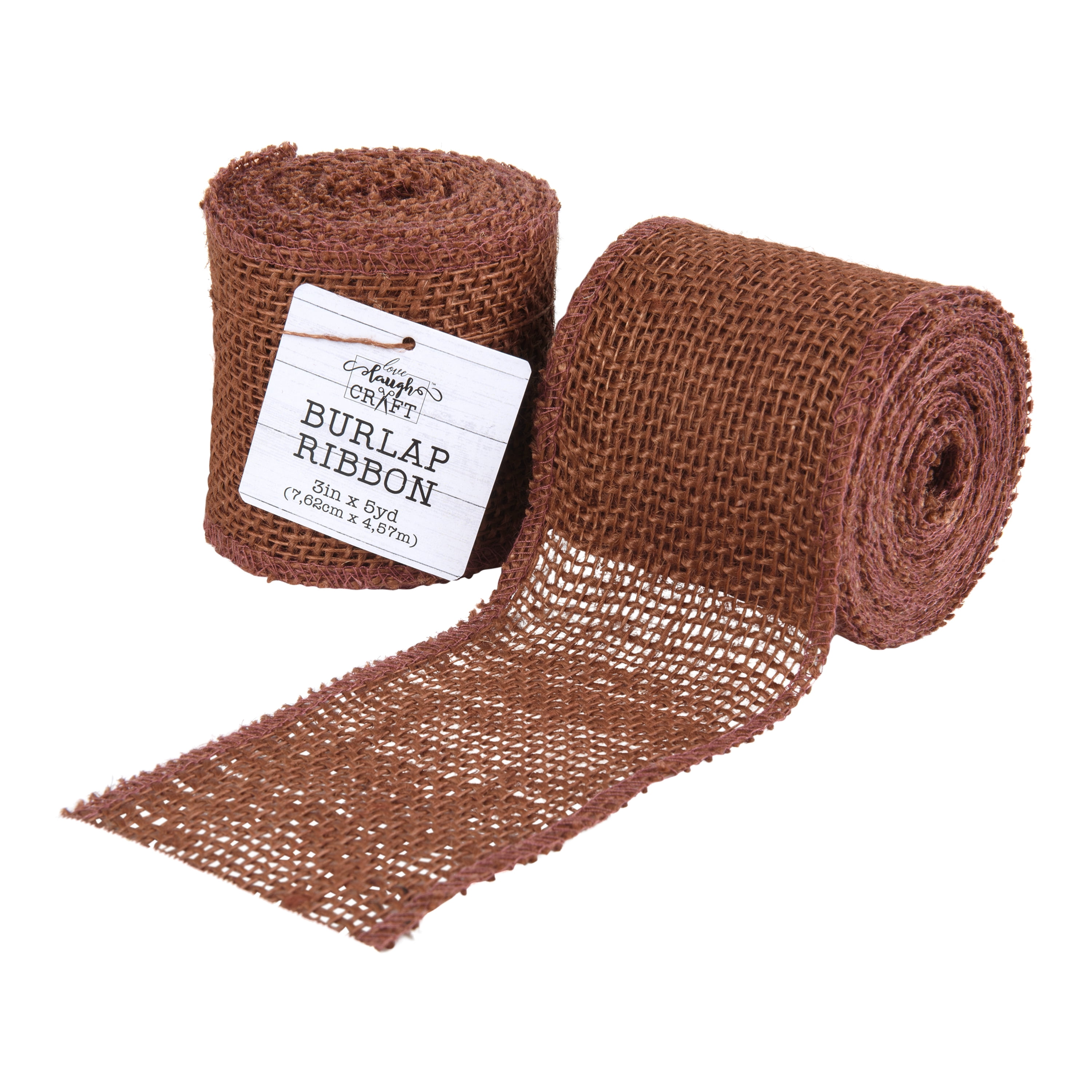 Love, Laugh, Craft Jute Burlap Roll Precut, Finished Edges, 3"W x 5 ...