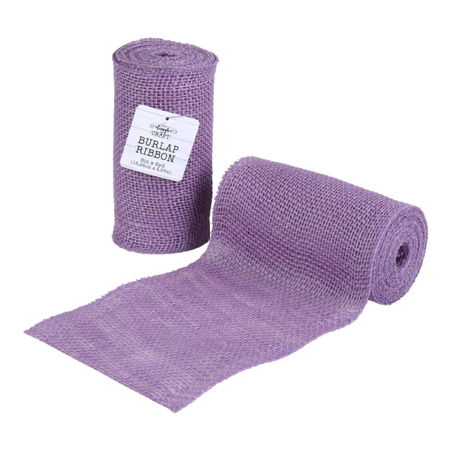 Love, Laugh, Craft Jute Burlap Roll Precut, Finished Edges, 6