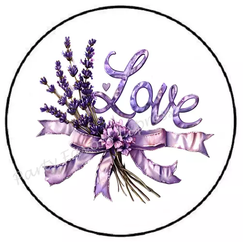 Love Lavender Sticker Party Favors Sticker Envelope Seals Labels Stickers Phone Decal Water ...