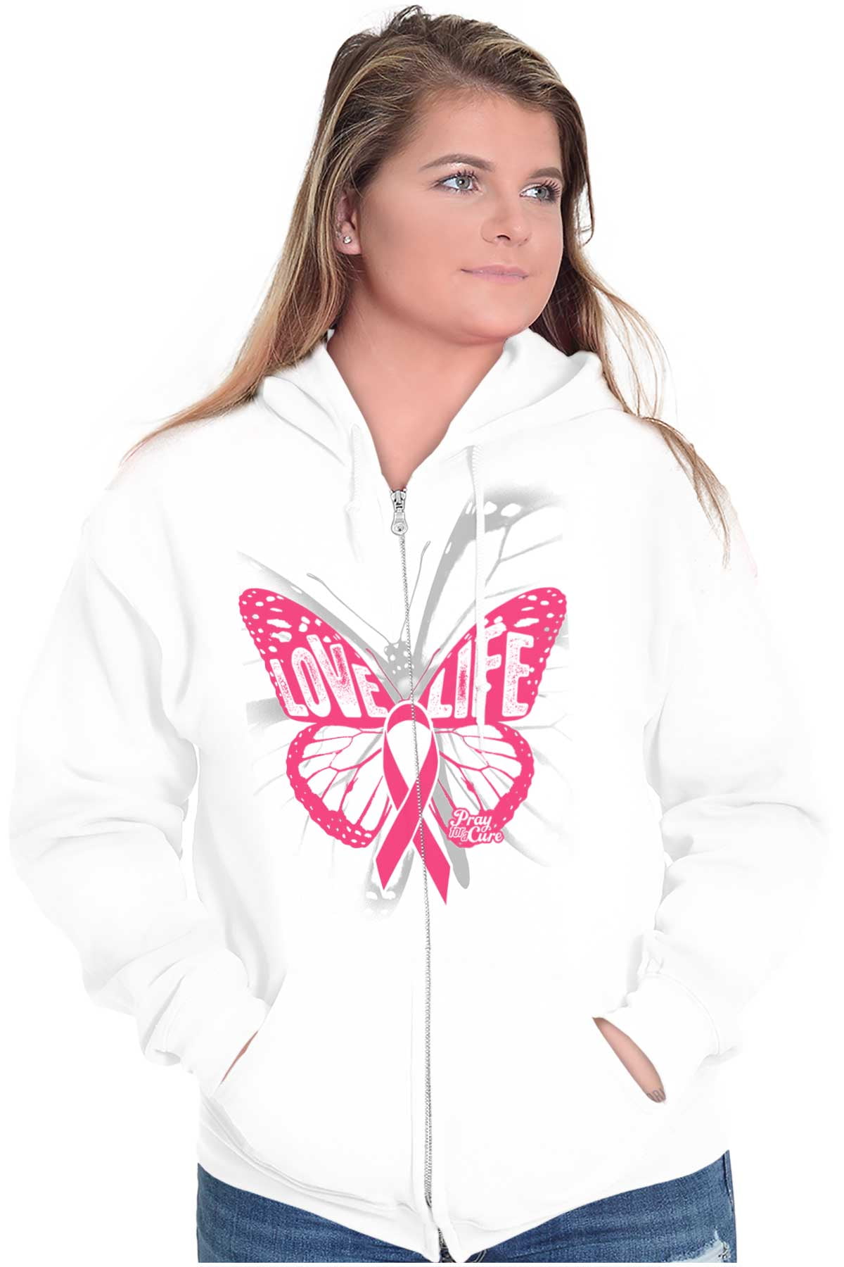 Brisco Brands Plus Size 5X Novelty Zip Hoodie Sweatshirt, Love Life ...