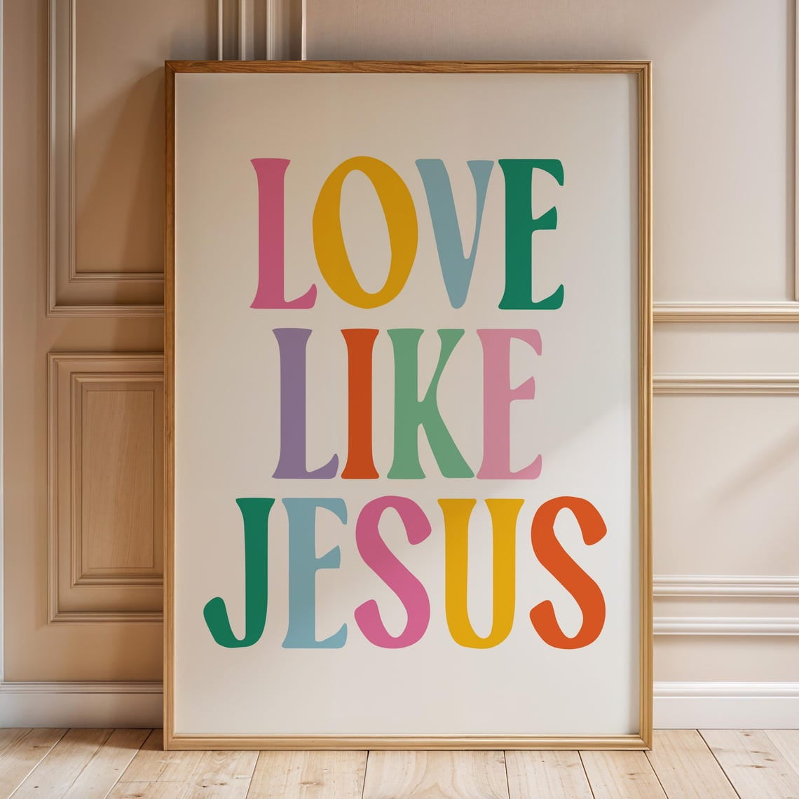Love Like Jesus, Christian Wall Art, Christian Girls Room Decor ...