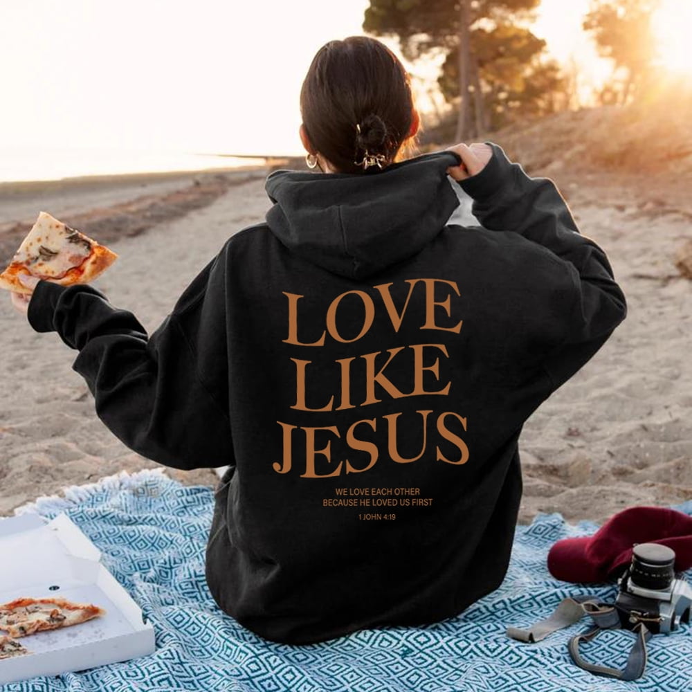 Love Like Jesus Inspirational Christian Hoodie Faith Based Religious ...