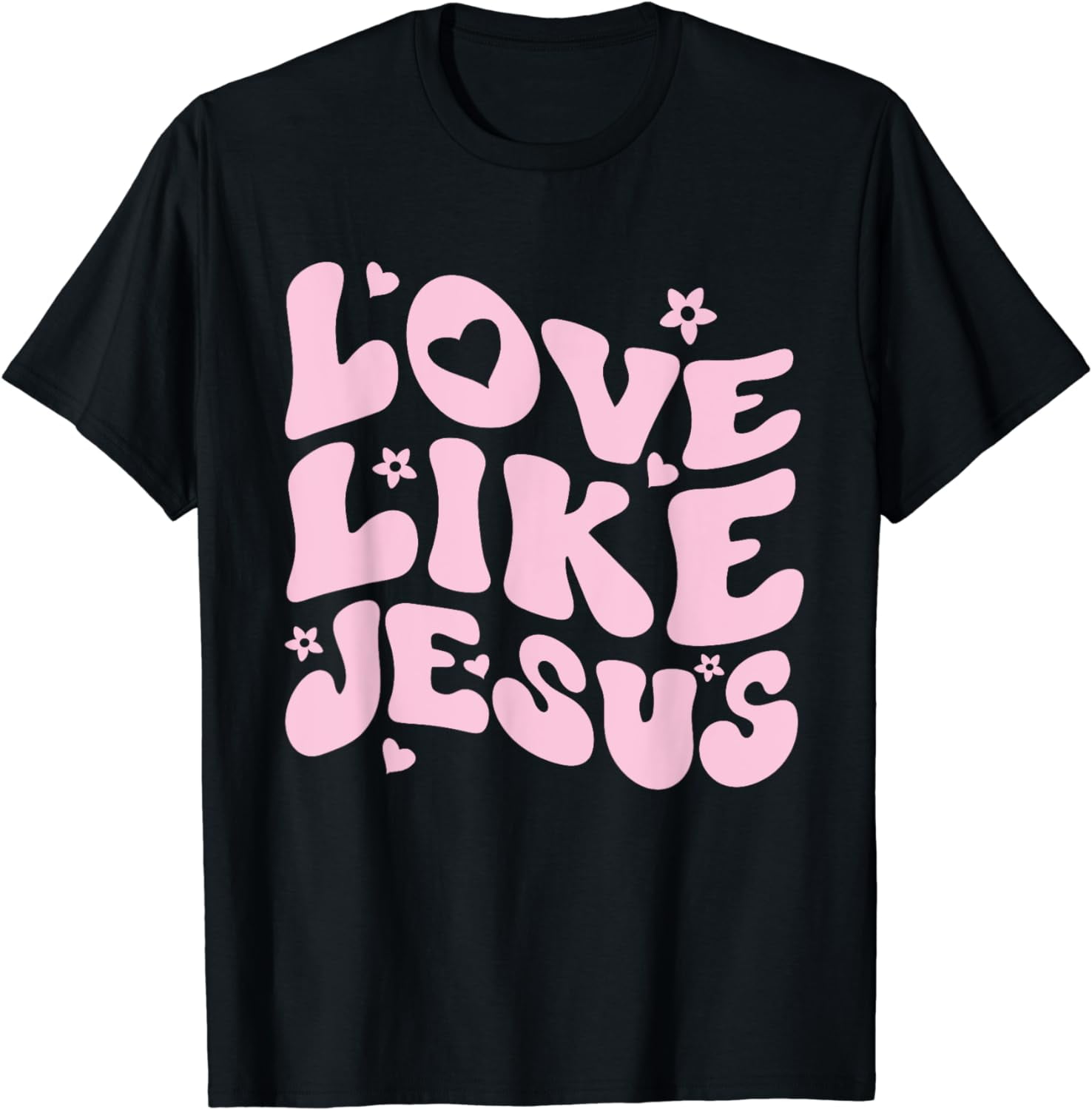 Love Like Jesus Positive Catholic Preppy Retro Christian T-Shirt ...