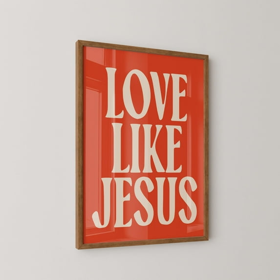 Love Like Jesus able, Trendy Christian Wall Art, Retro Christian , able ...