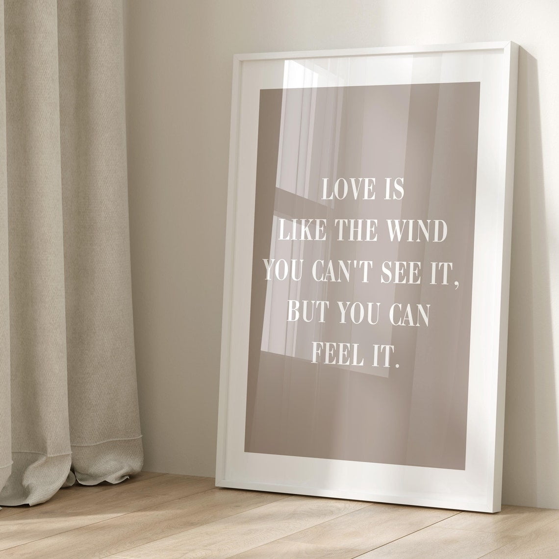 Love Is Like The Wind Print Wall Art - Quote Wall Art - Motivational ...