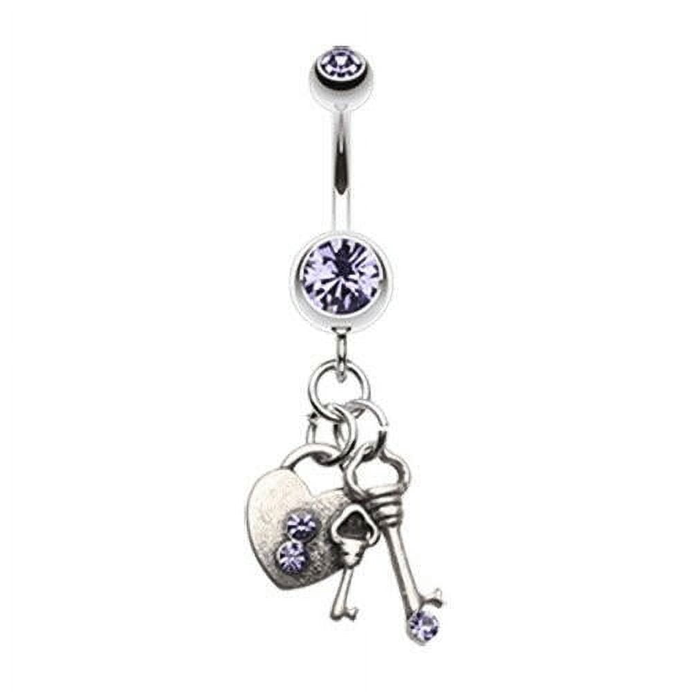 Love Lock Down Belly Button Ring - Walmart.com