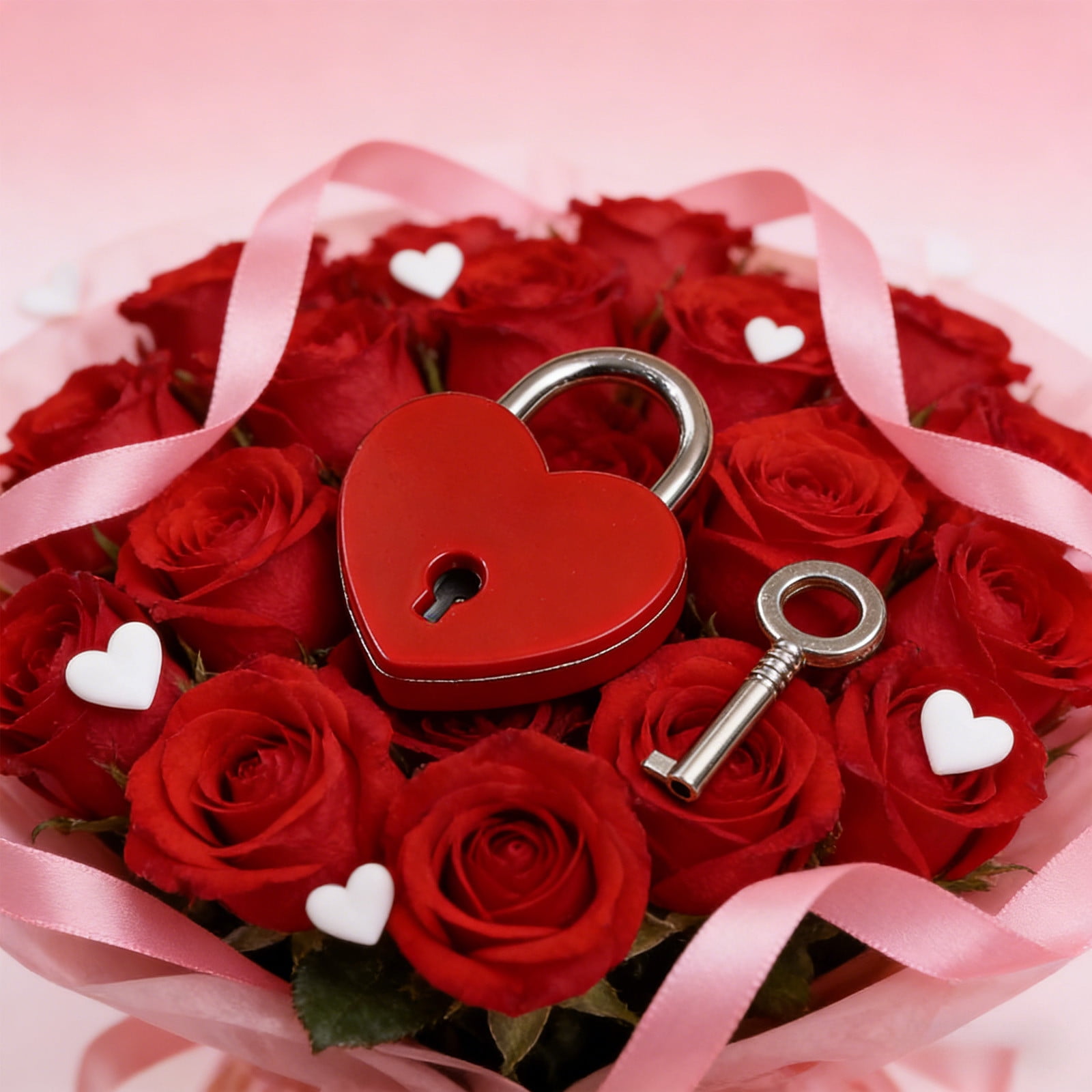 Love Locks Heart Padlock with Key Set,Couple Wishing Lock Love Padlock ...