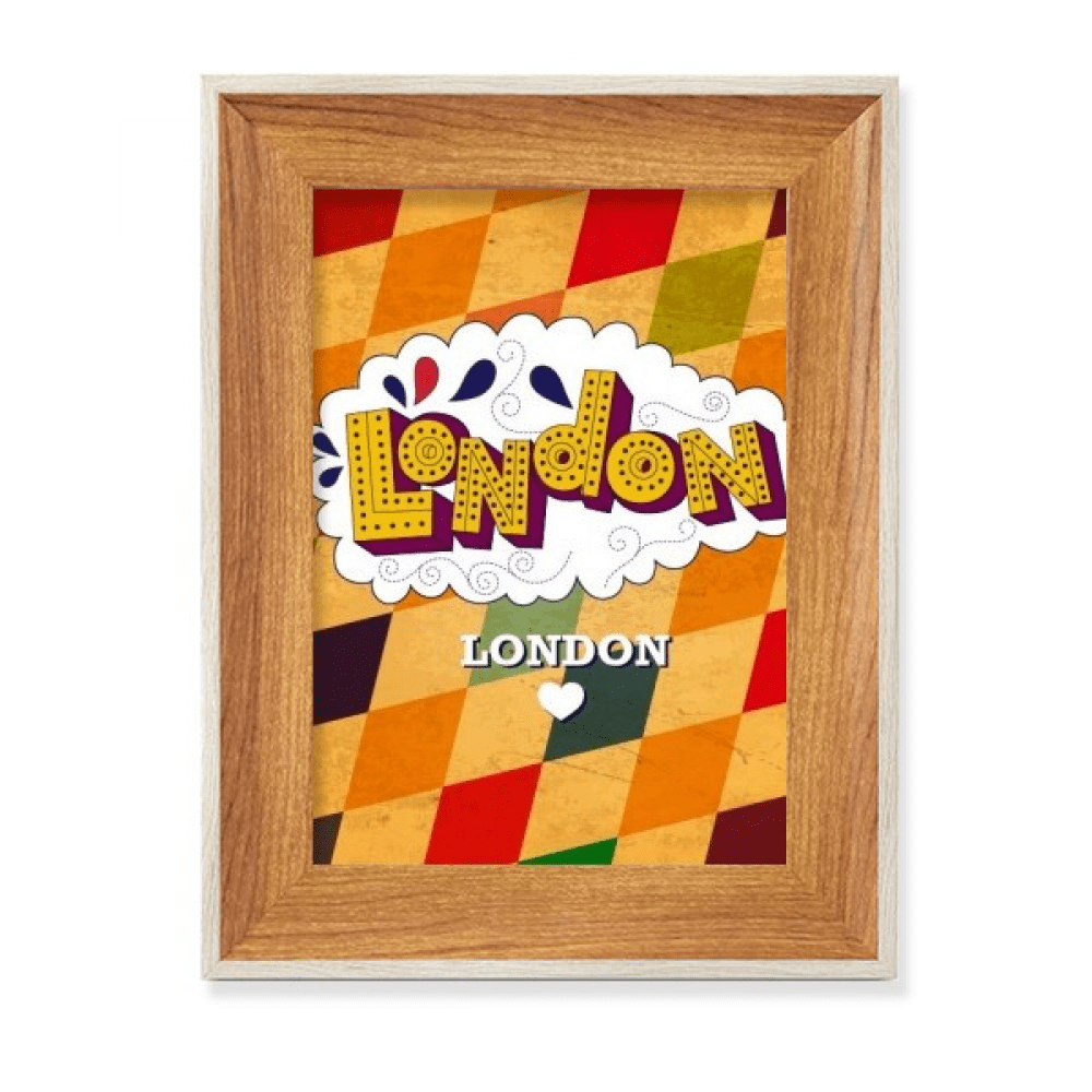 Love London Britain UK Lattice Desktop Wooden Photo Frame Display ...