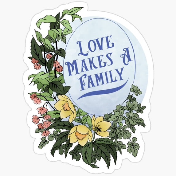 Love Makes A Family Sticker Phone Decal Water Bottle Stickers Car ...