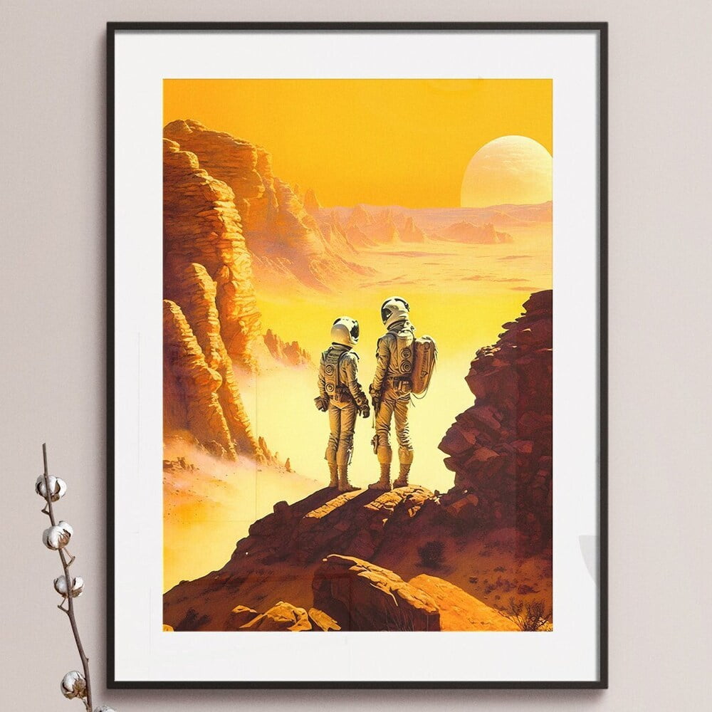 Love On Mars, Digital Download, Retro Futurism, Vintage Astronaut ...