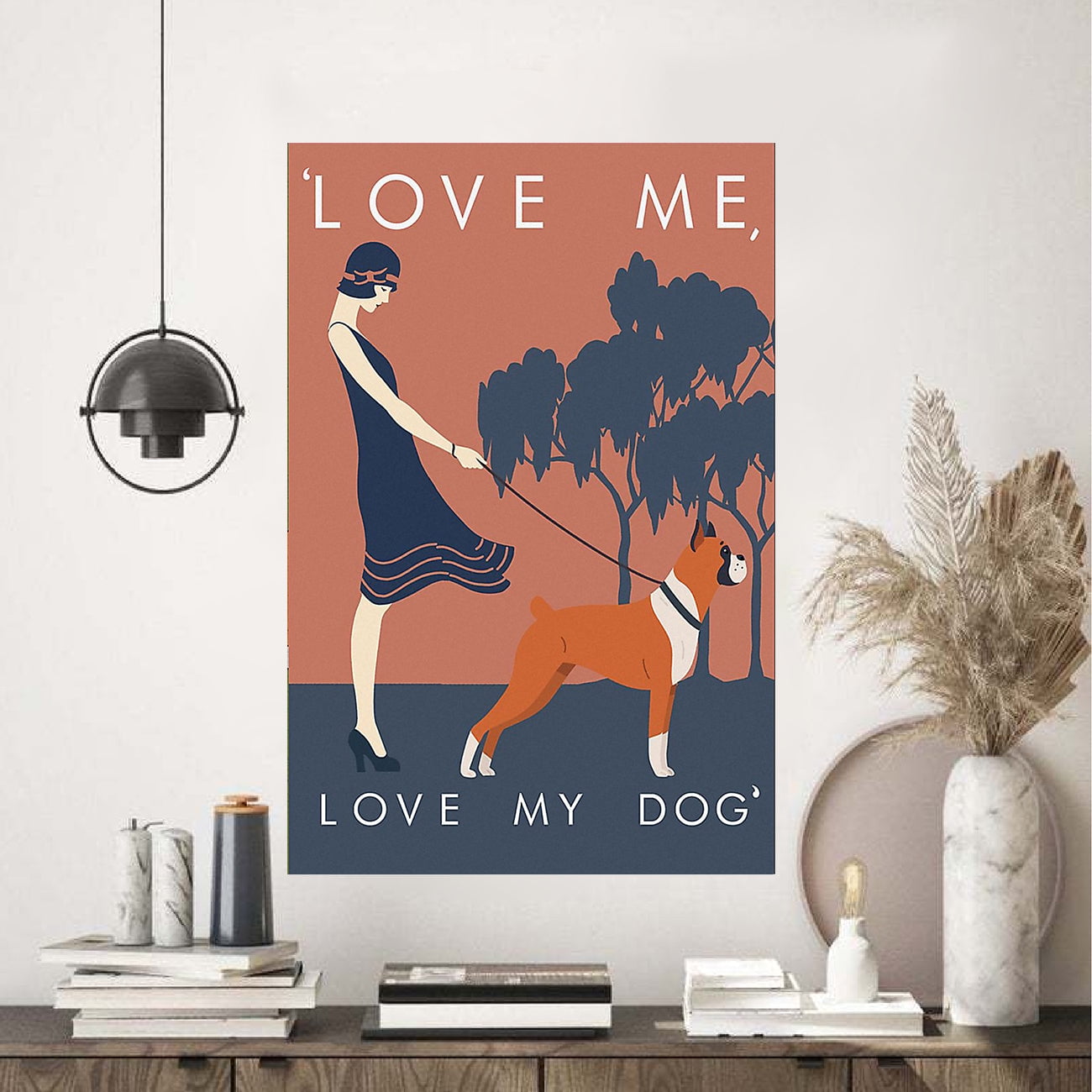 Love Me Love My Boxer Dog Poster 24 x 36 Inch Poster - Walmart.com