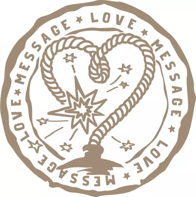Love Message Heart Explosive Art Stamp Car Sticker Phone Decal Water ...