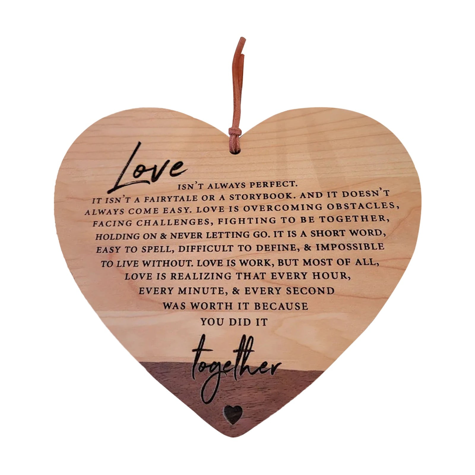Love Messages For Him Heart Shaped Wooden Sign Valentine's Love Message ...