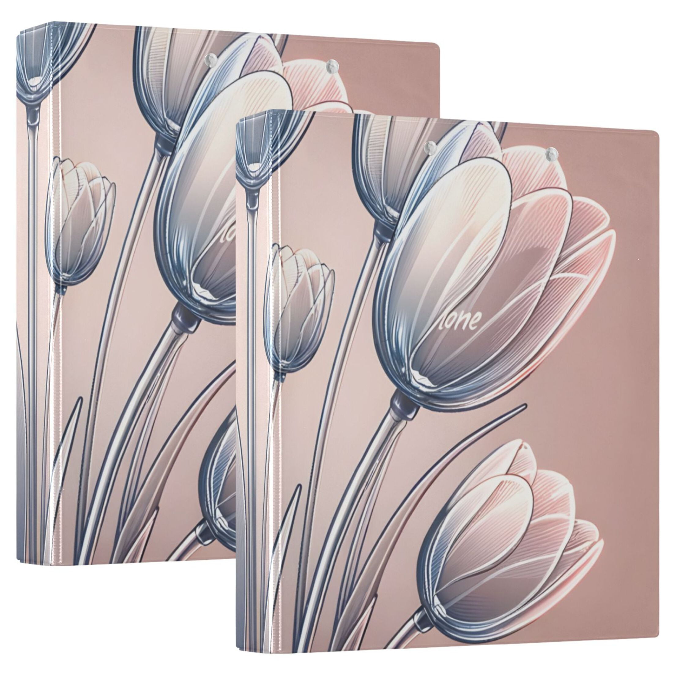 Love Mom Flowers 3 Ring Binders 1.5 inch Hardcover File Folders with ...