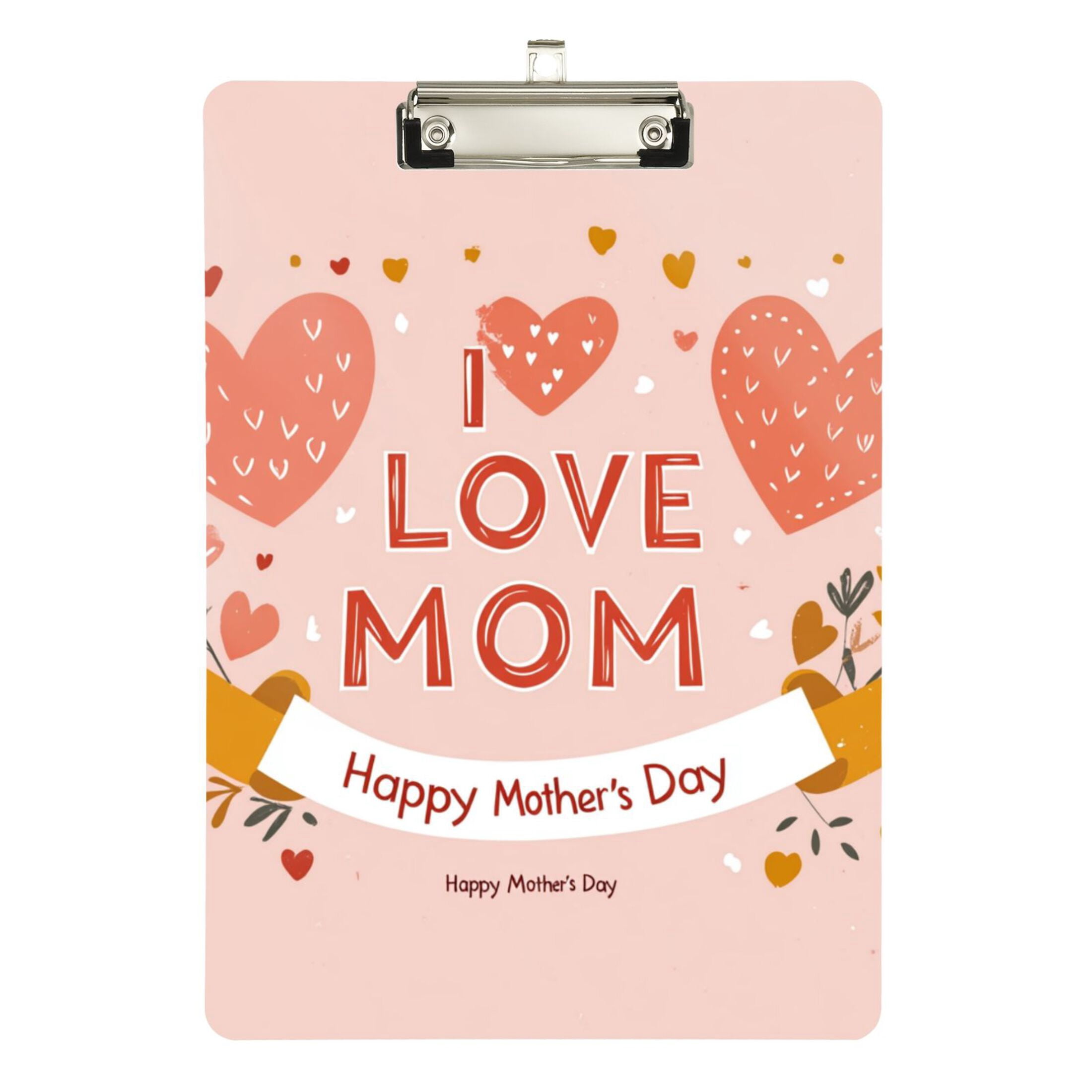 Love Mom Hearts Mothers Day Logo Acrylic Clipboard Drawing Board ...