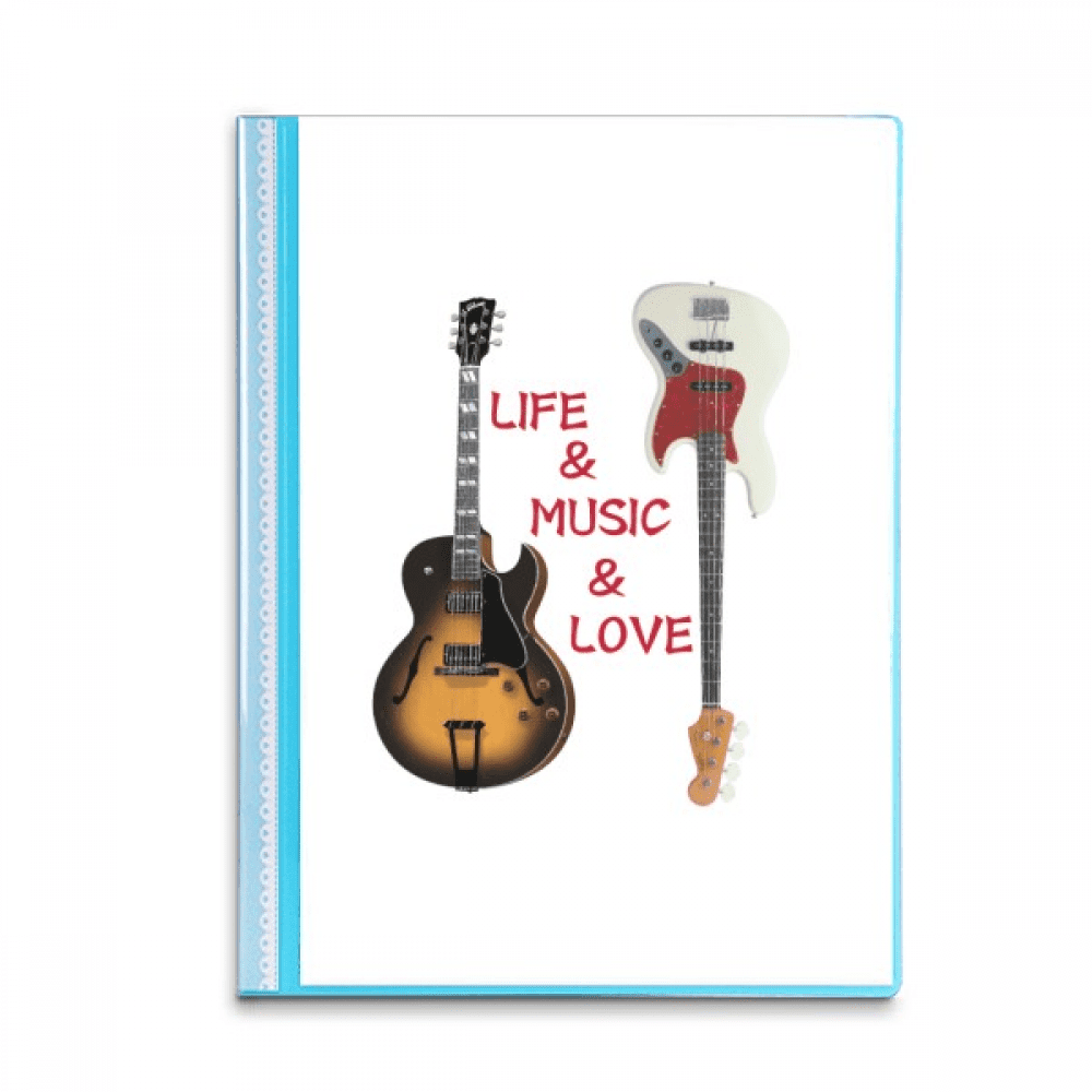 Love Music Classical Instrument Life Book Sheet Protectors Portfolio ...