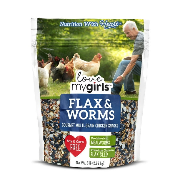Love My Girls Flax And Worms Gourmet Multi Grain Chicken Treats 5 Lb