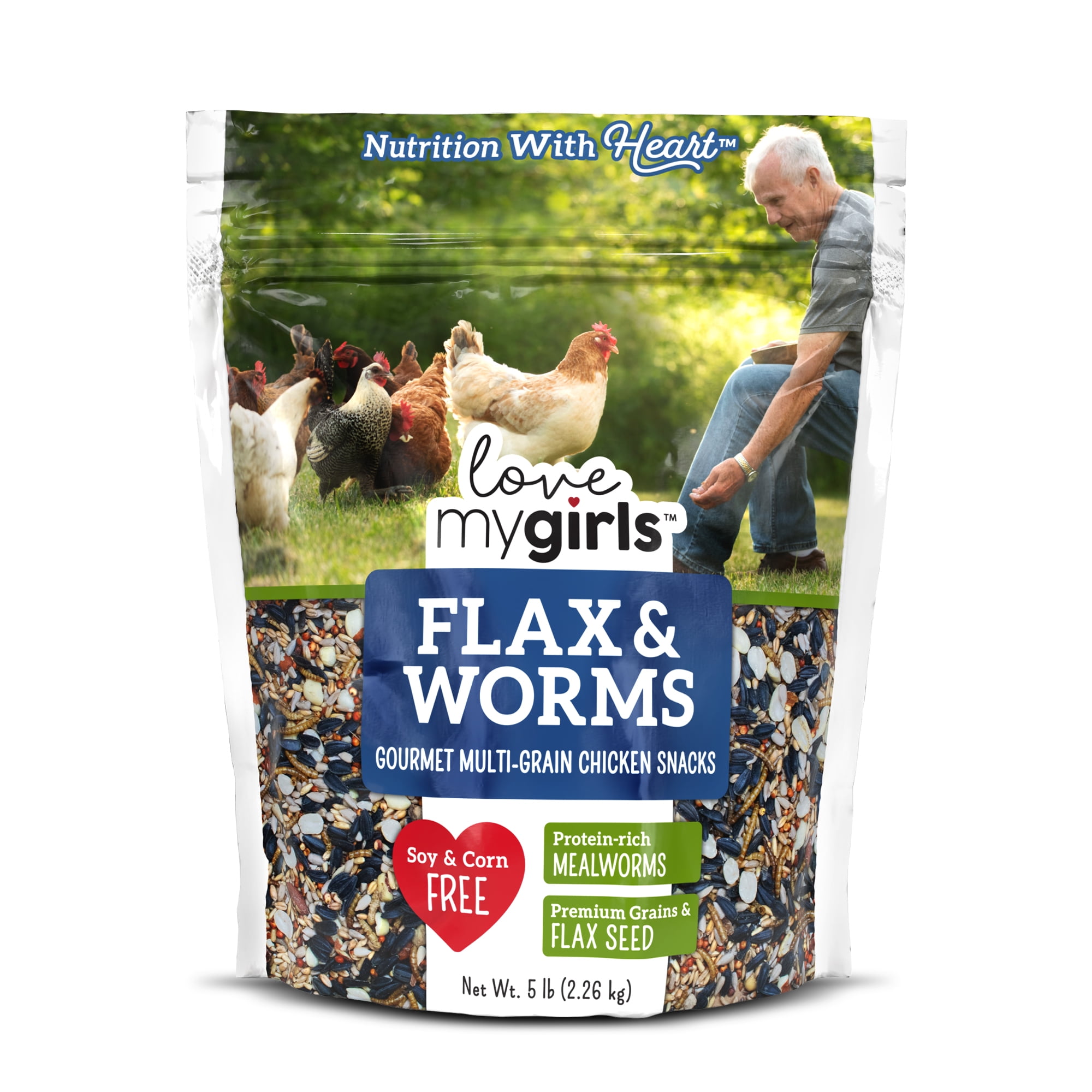 Love My Girls Flax & Worms Gourmet Multi-Grain Chicken Treats, 5 lb. Bag, 1-Pack - Walmart.com