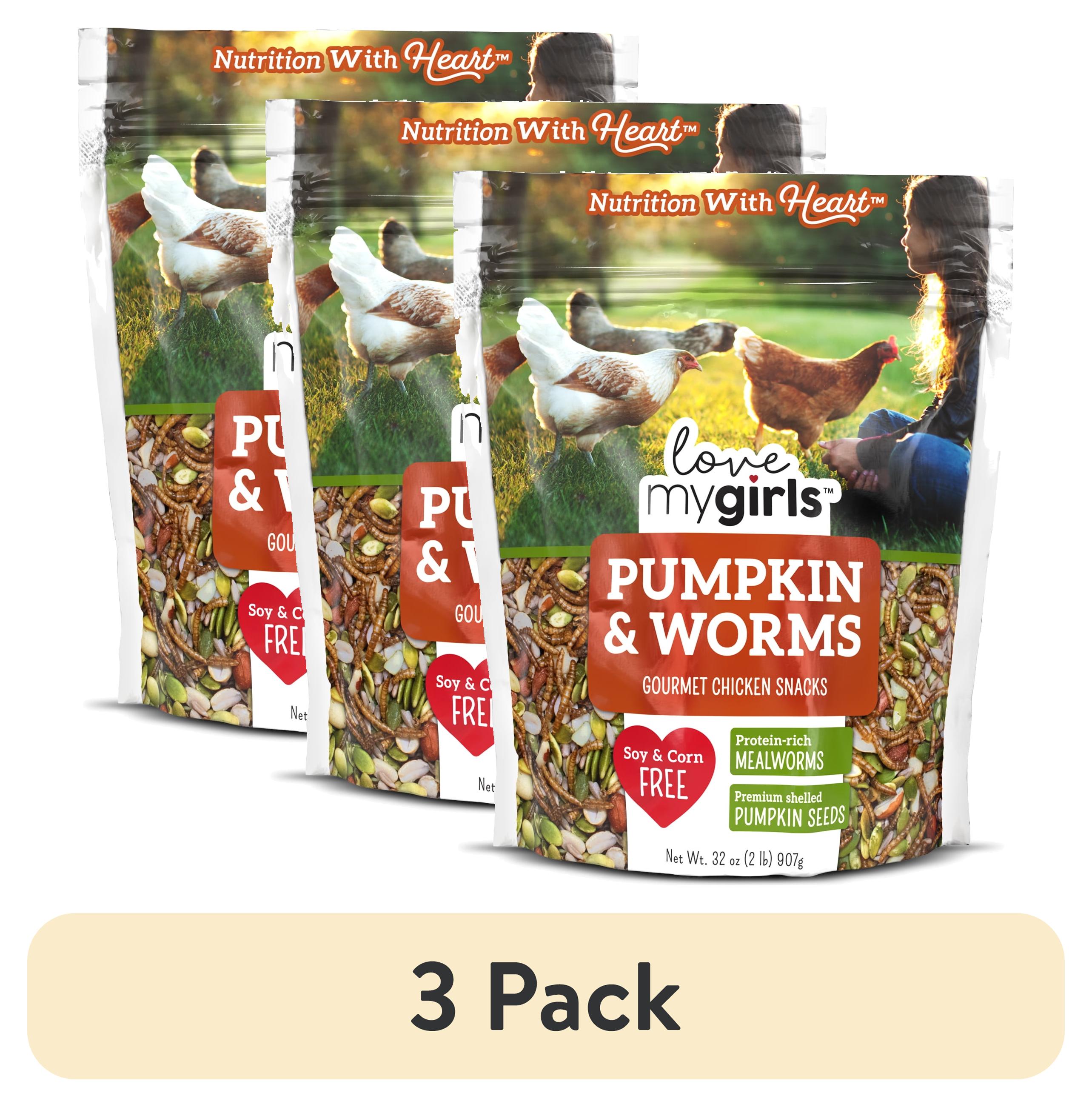 (3 pack) Love My Girls Pumpkin & Worms Gourmet Multi-Grain Chicken ...