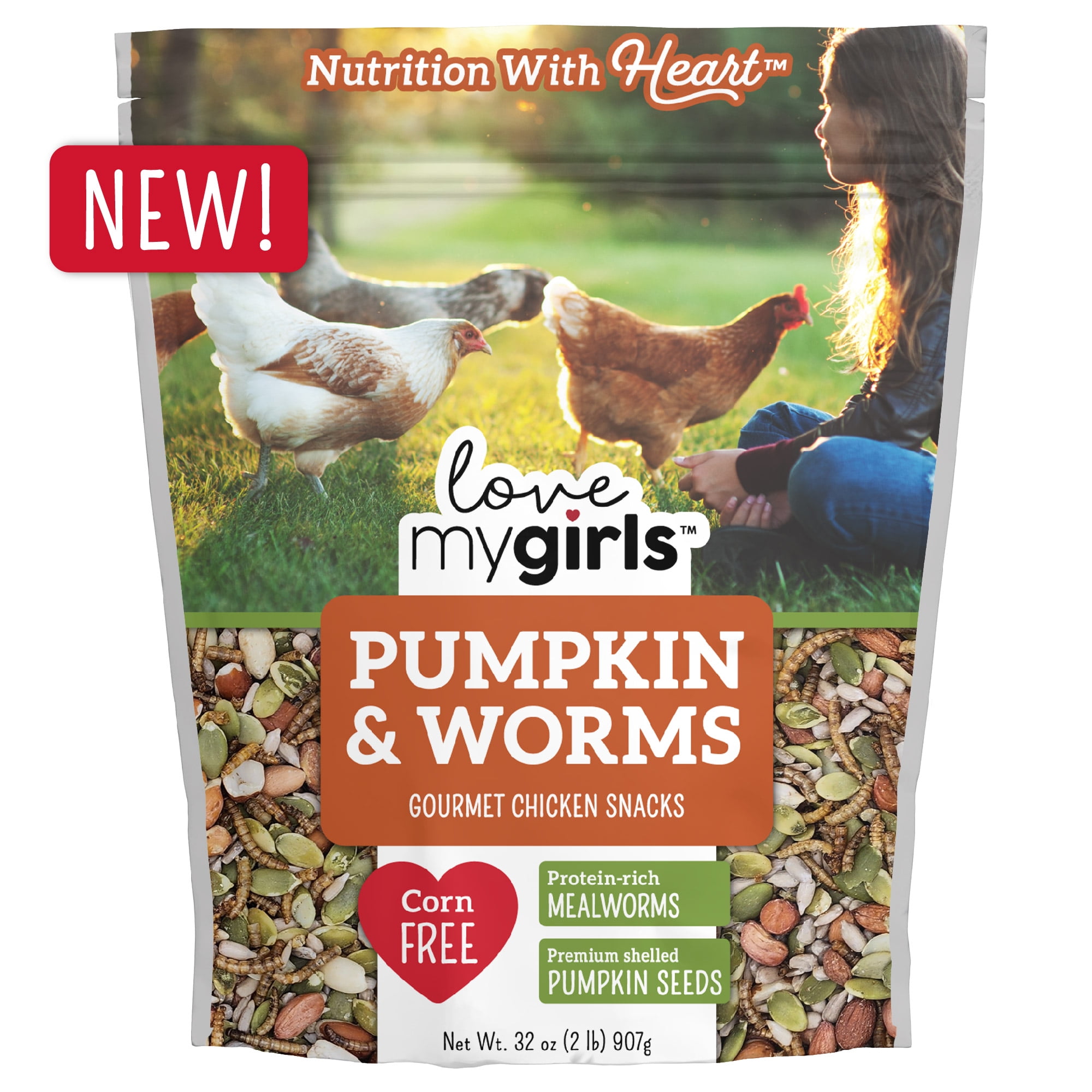 Love My Girls Pumpkin & Worms Gourmet Multi-Grain Chicken Snacks, 2 lb ...
