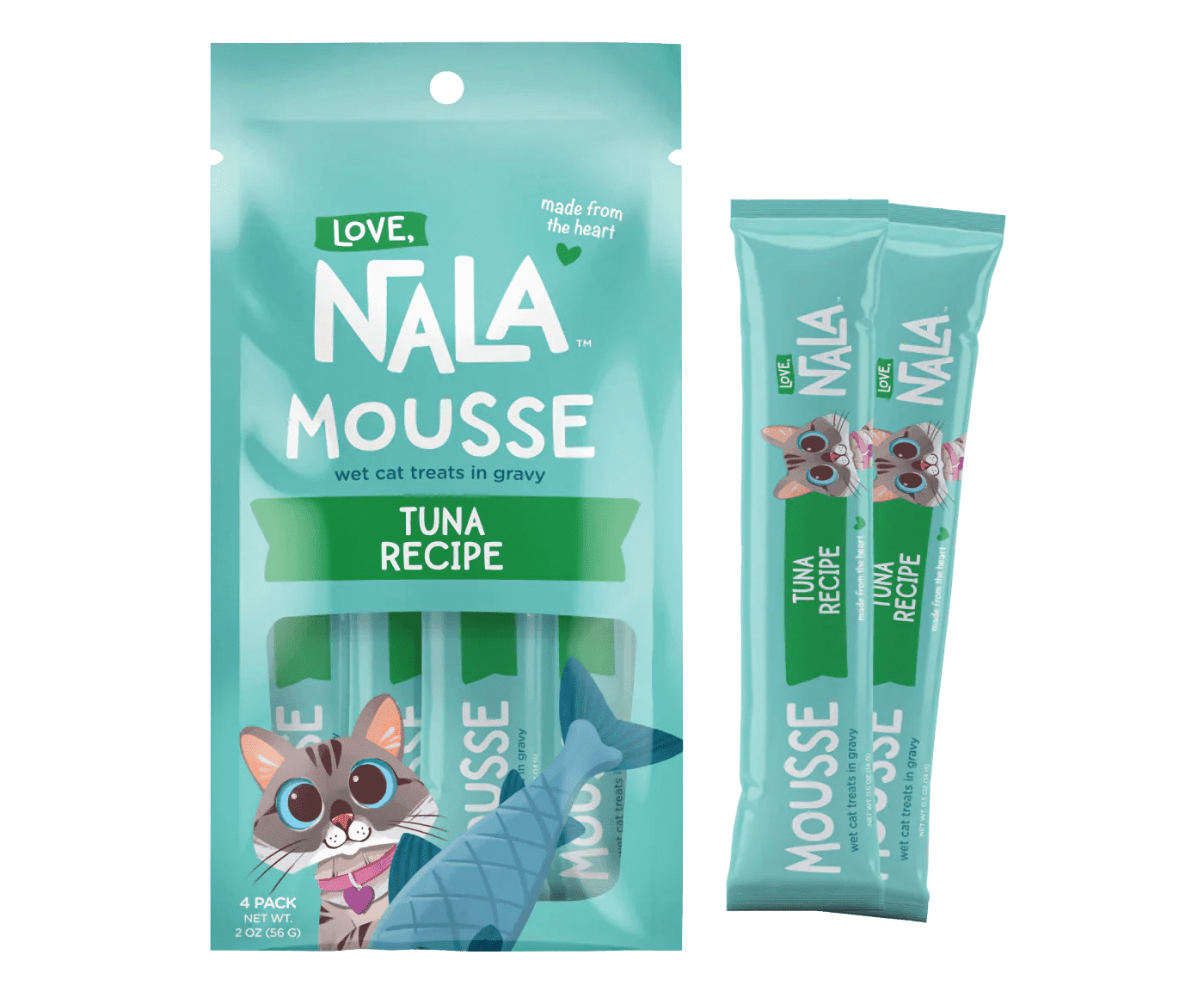 Love, NALA Lickable Cat Treats Squeeze Up, Sachet Tuna Mousse, Puree ...
