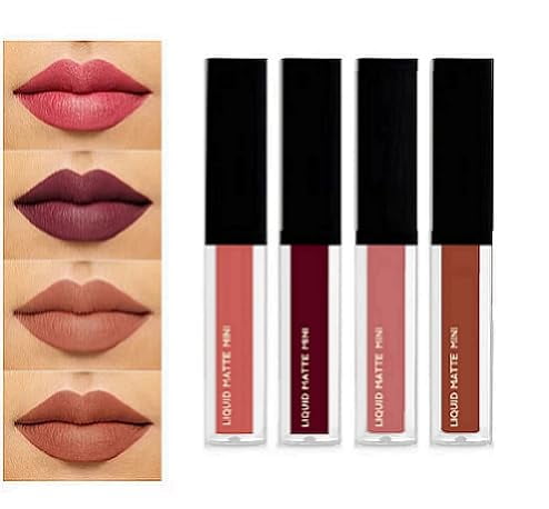 Love Nature Huda Professional Liquid Lipstick Combo Pack Set of 4 Mini ...