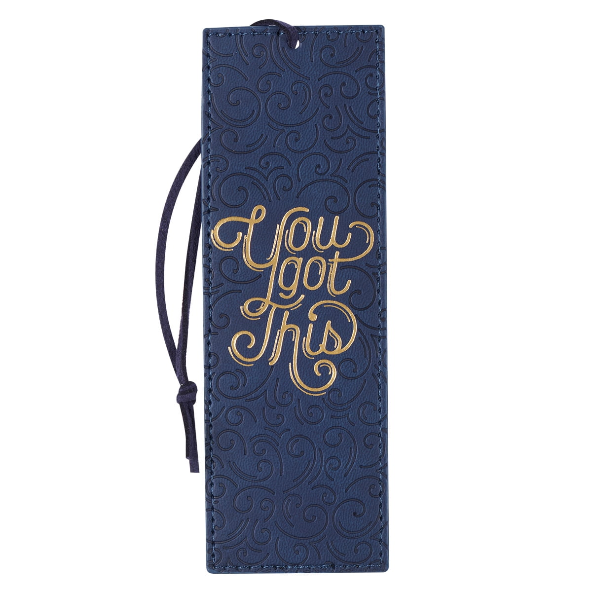 With Love Navy Blue Faux Leather Bookmark for Women, You Got This ...