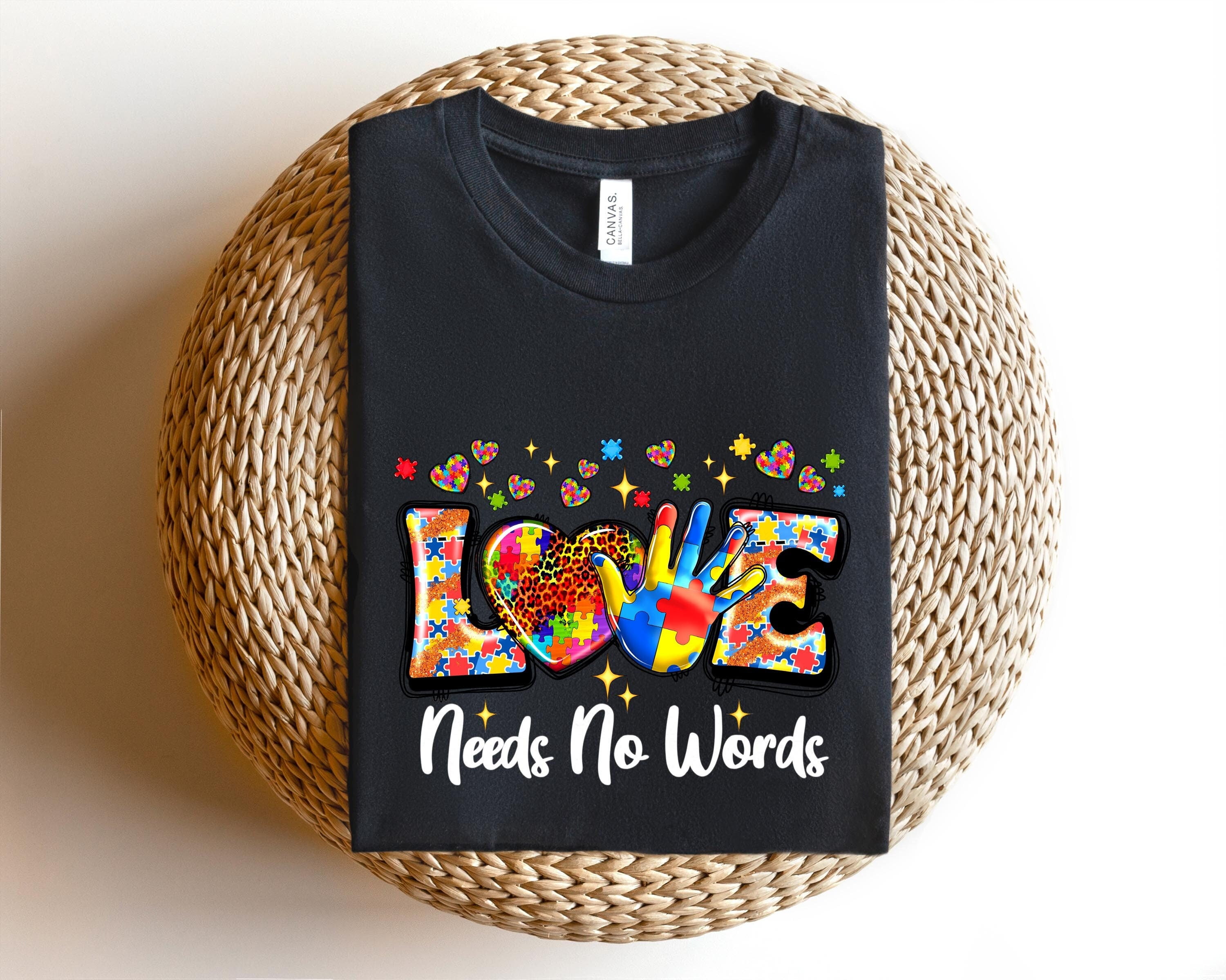 Love Needs No Words Autism Awareness Shirt,Autism Shirt,Autism Mom ...