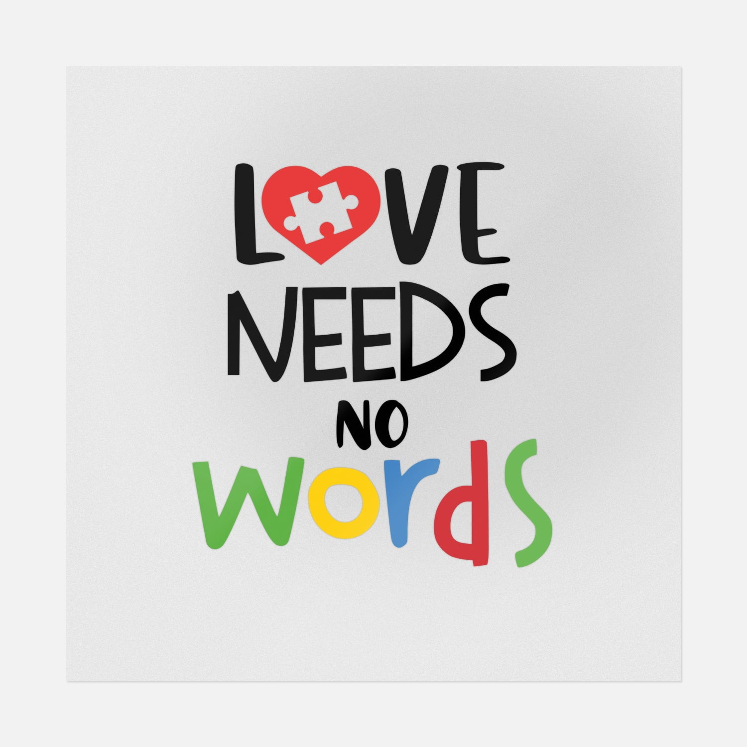 Love Needs No Words Transfer - Walmart.com